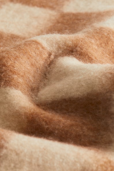 Checked Wool-Blend Cushion Cover - Brown/checked - Home All | H&M US