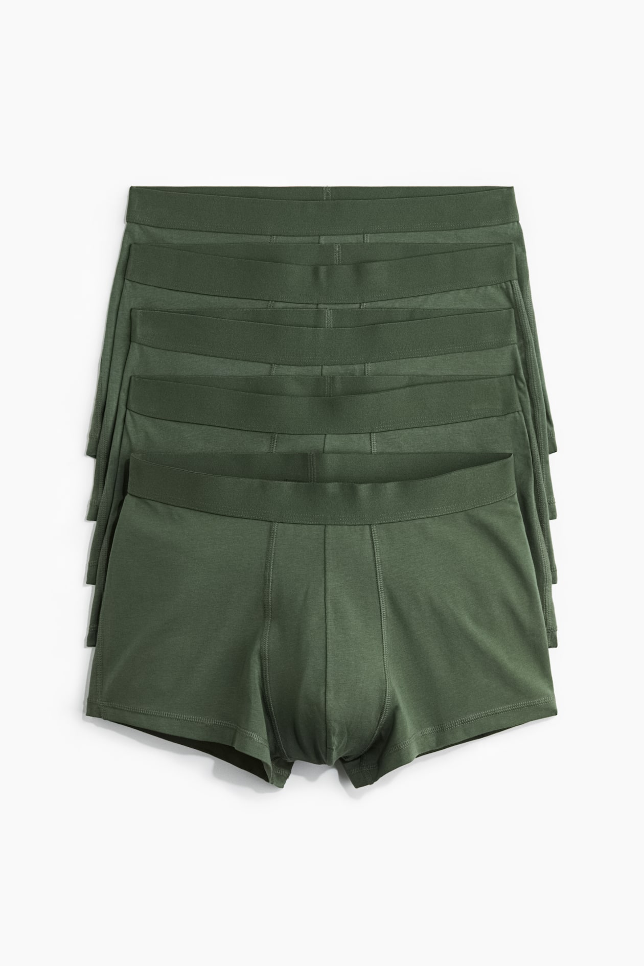 5-pack Short Boxer Briefs with Lycra® - Khaki green - Men | H&M US