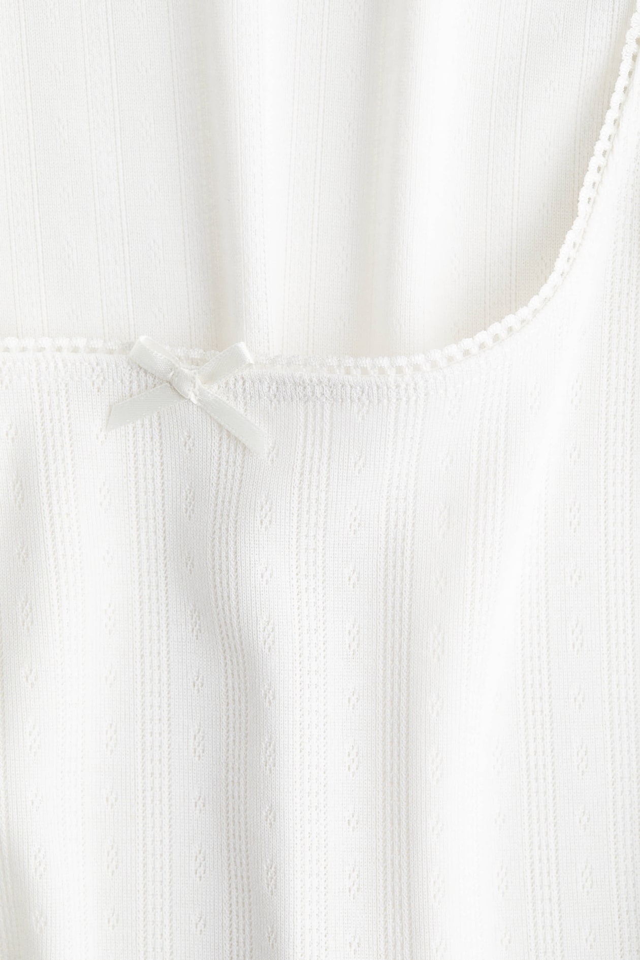 Women's White Pointelle Jersey Tank Top | H&M US
