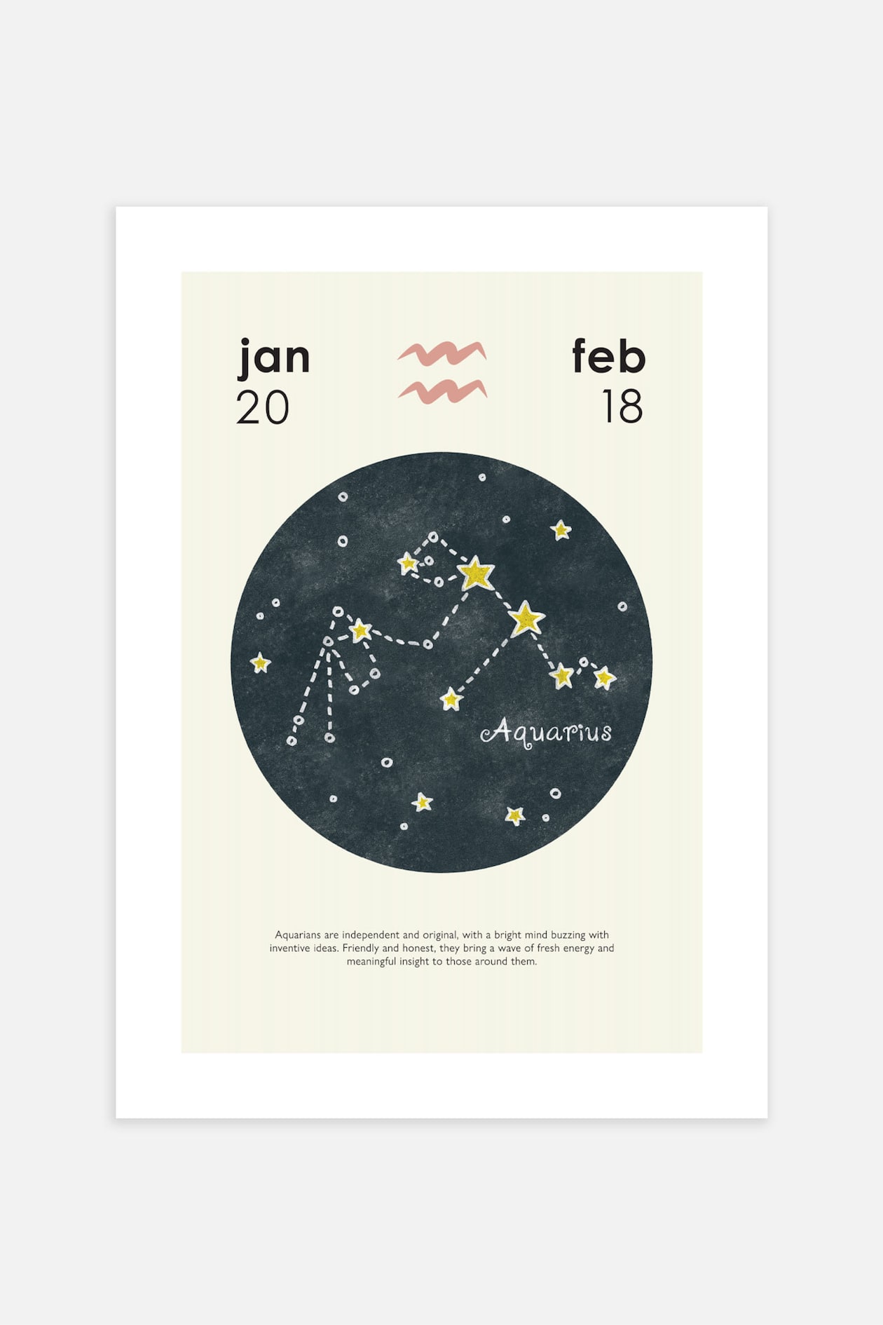 Aquarius Zodiac Poster at H&M Home | H&M GB