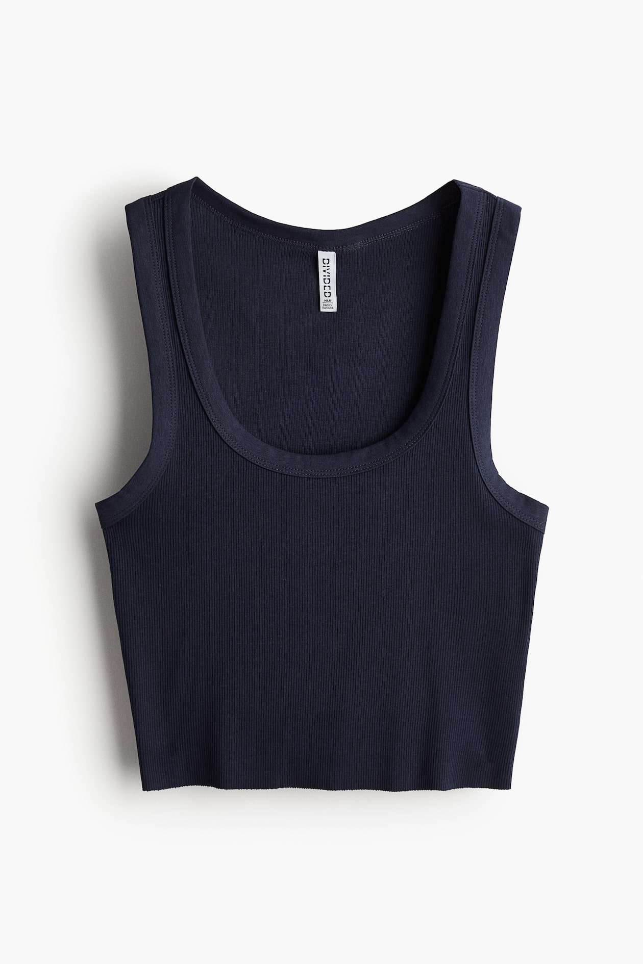 Women's Navy blue Short Tank Top | H&M CA