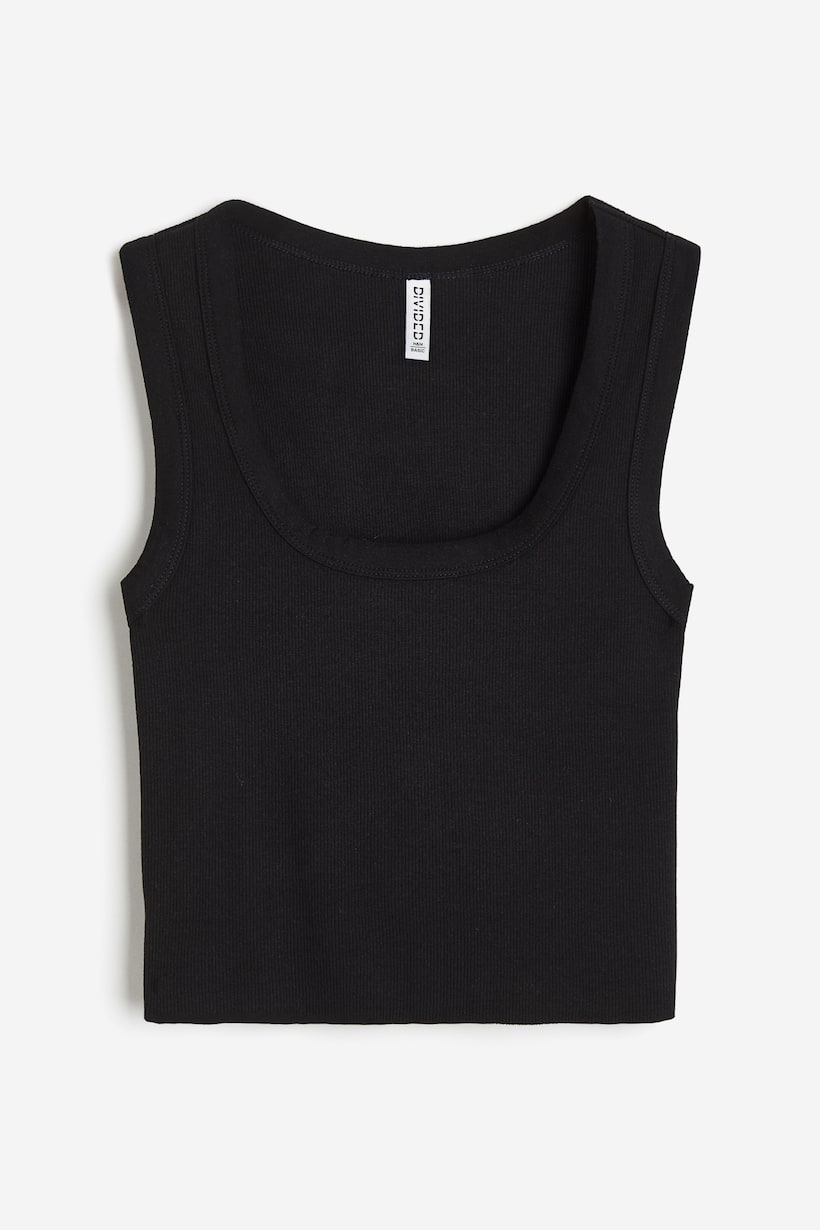 Short Tank Top - Black - Ladies | H&M US