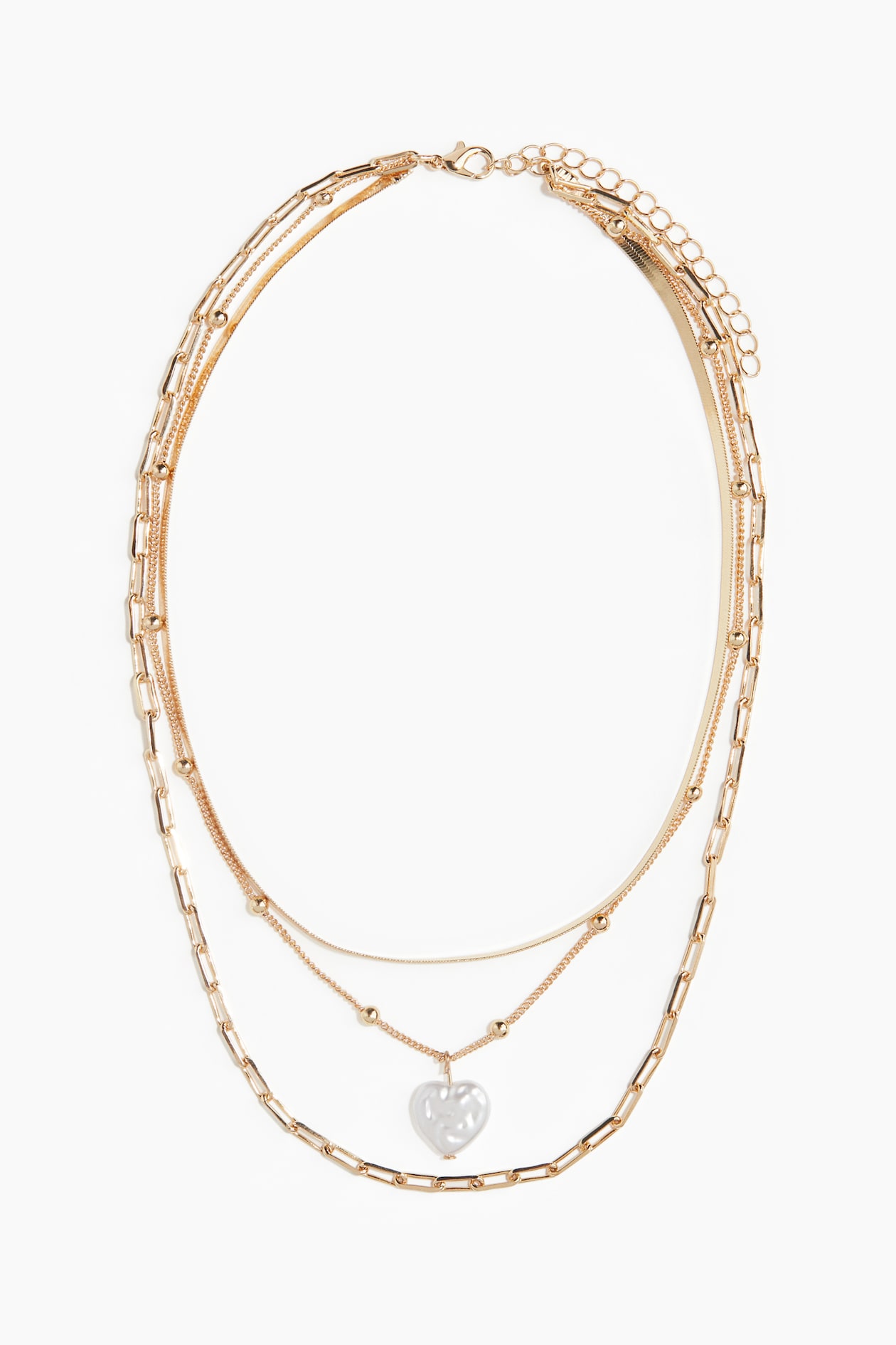 Collier à trois rangs - Argenté/blanc - FEMME | H&M CA