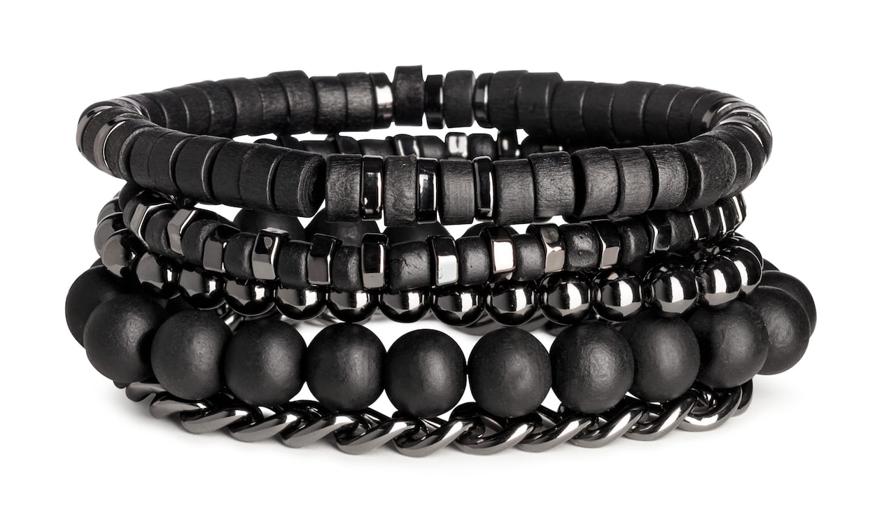 Men’s Black/silver-colored 5-pack Bracelets | H&M CA