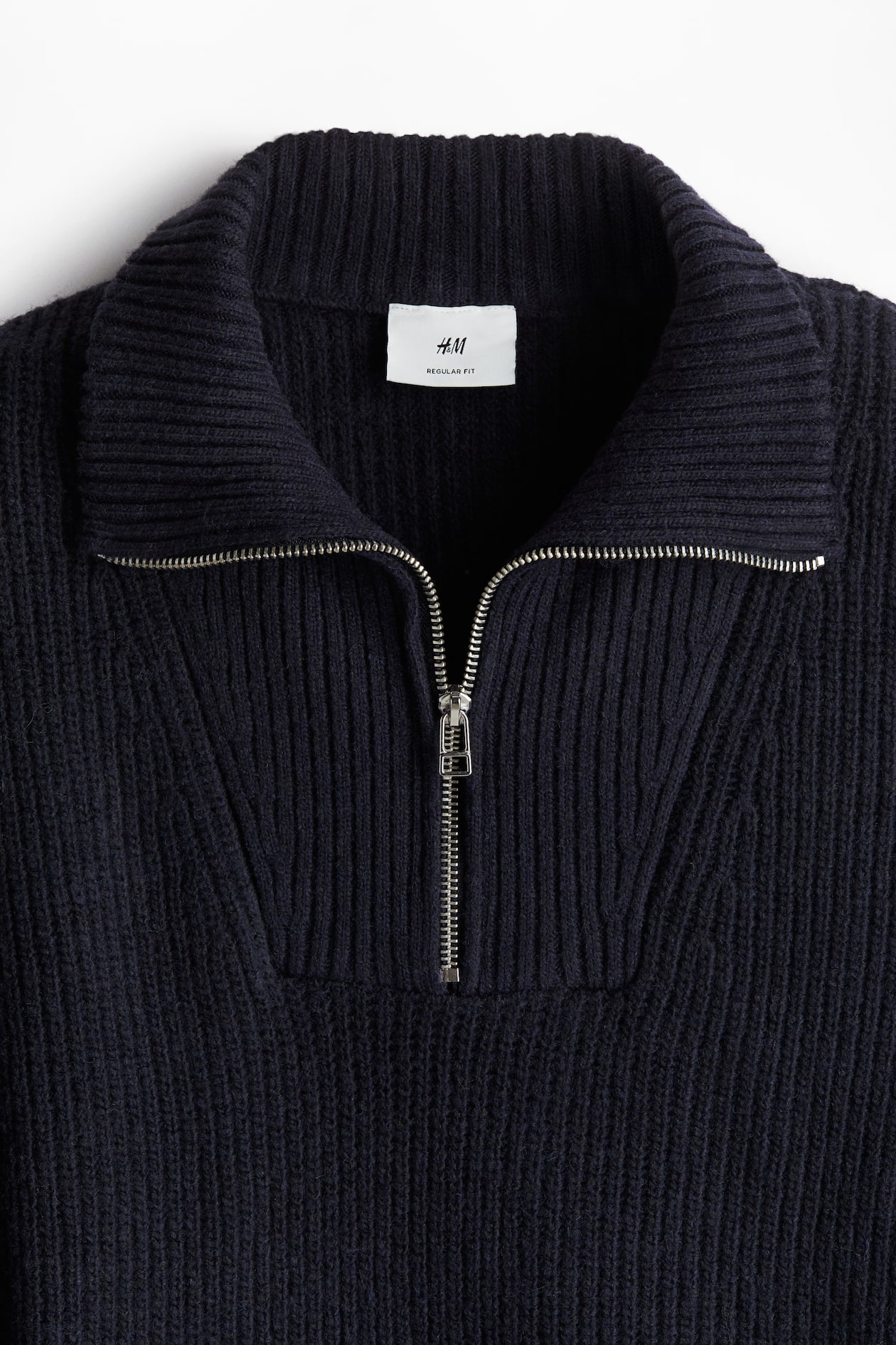 Regular Fit Half-Zip Sweater - Navy blue - Men | H&M US