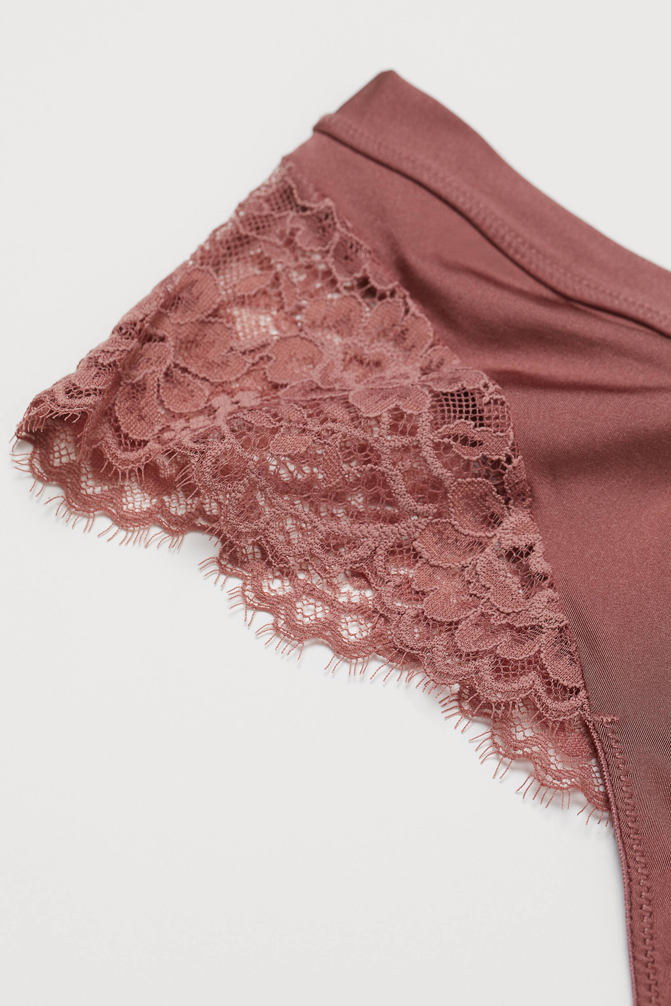 2er-Pack Strings - Hoher Bund - Altrosa - Ladies | H&M DE