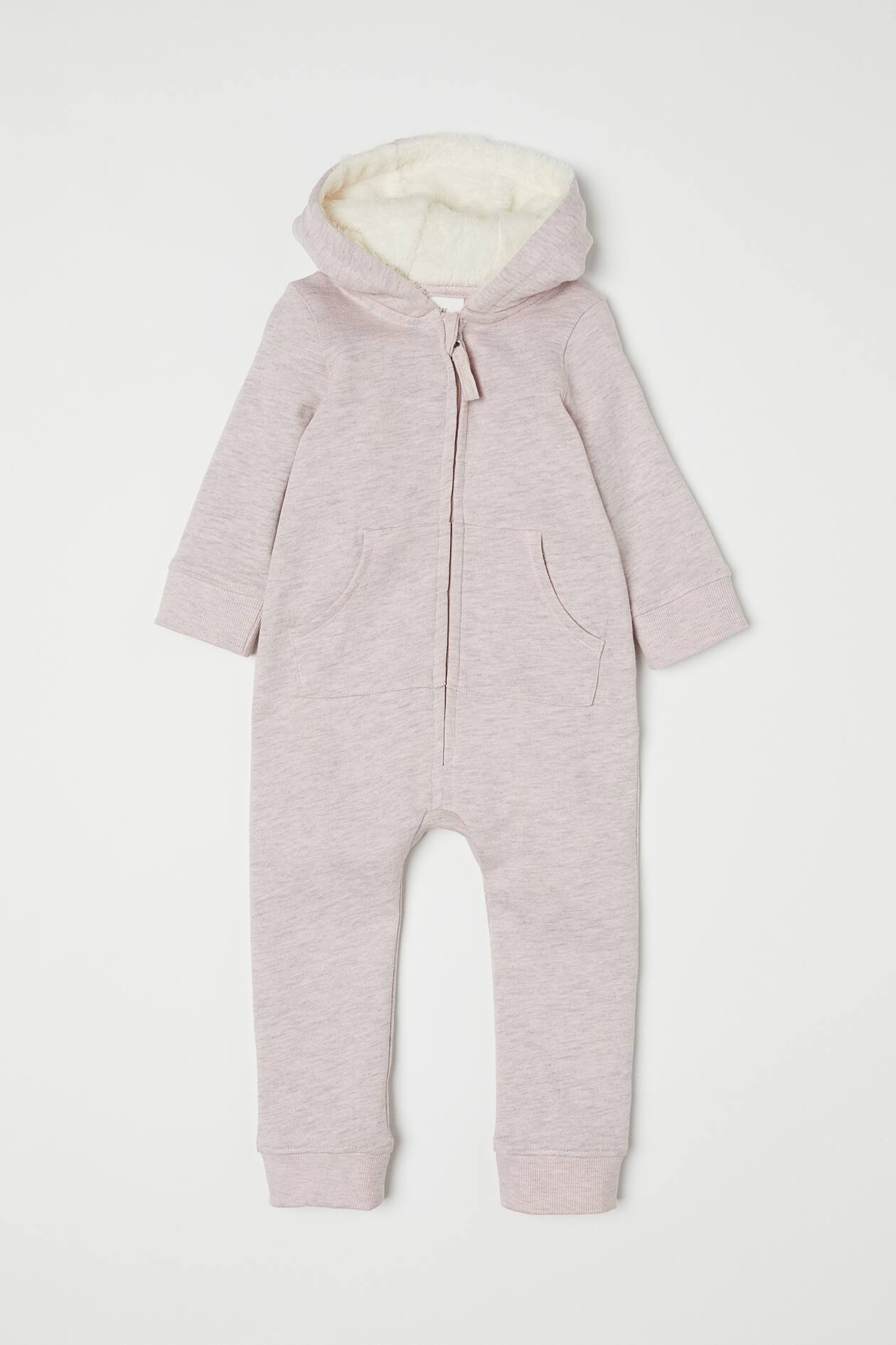 Combinaison en molleton - Rose clair chiné - ENFANT | H&M FR