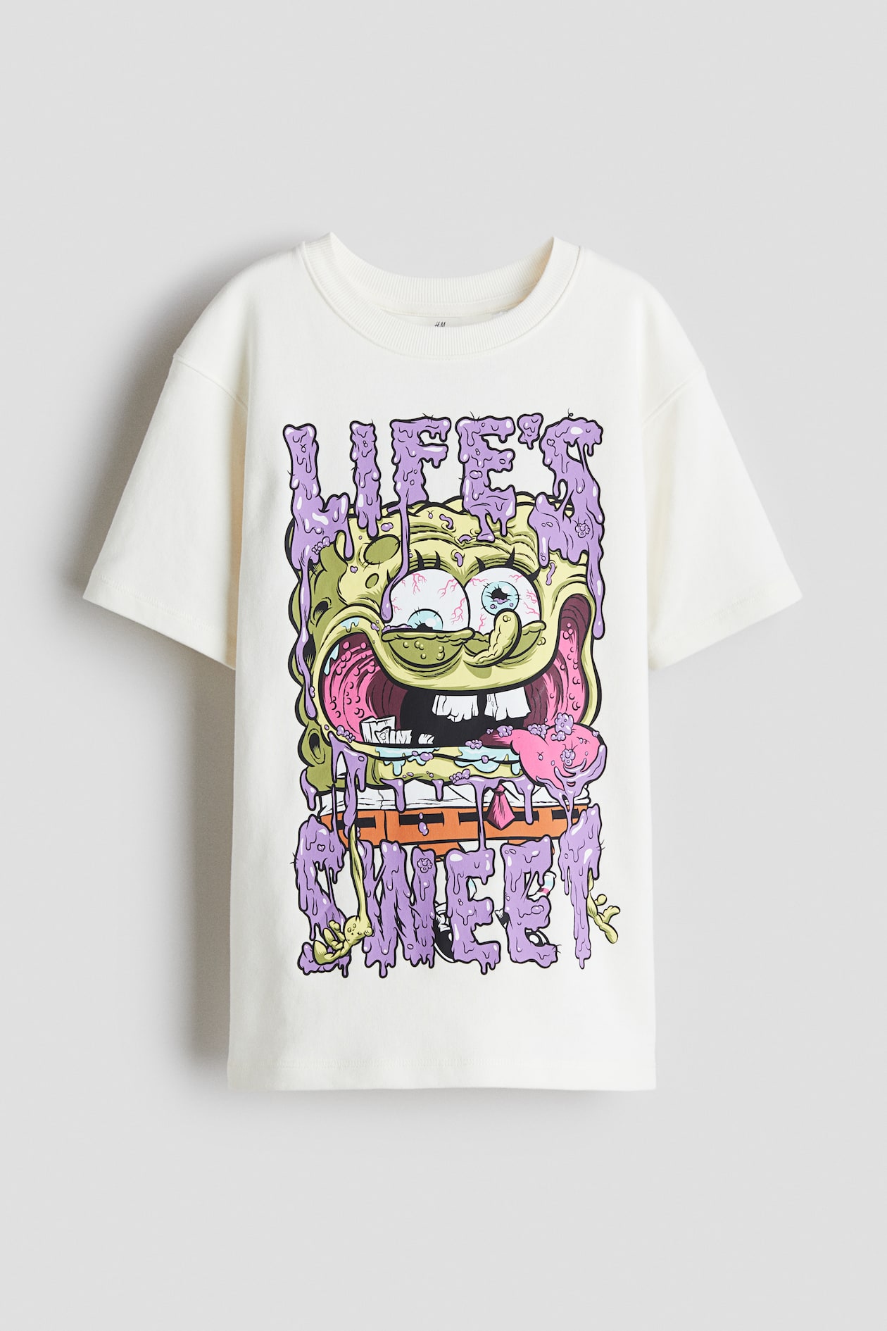 White/SpongeBob T-Shirt with Printed Motif for kids | H&M CA