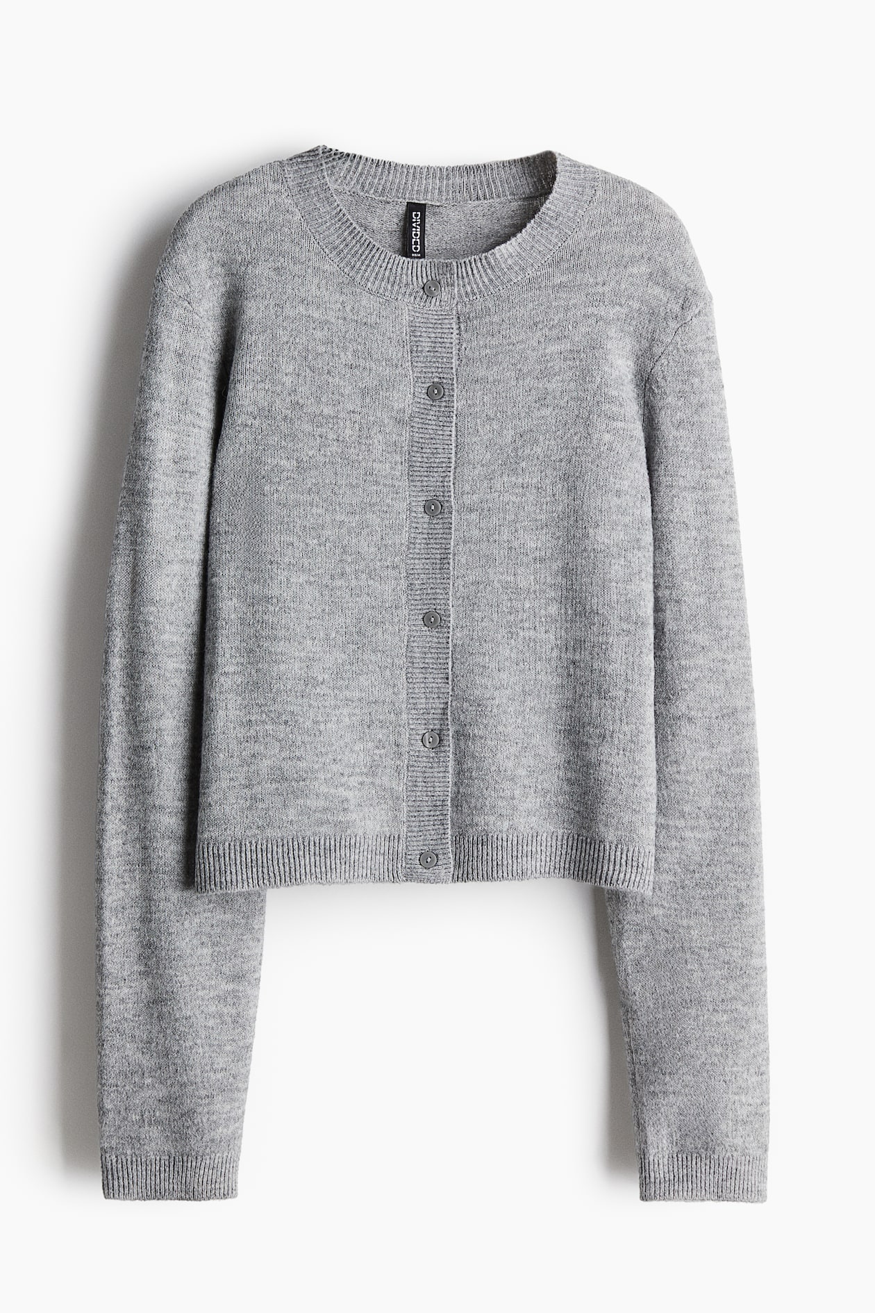 Fine-knit cardigan - Grey marl - Ladies | H&M GB