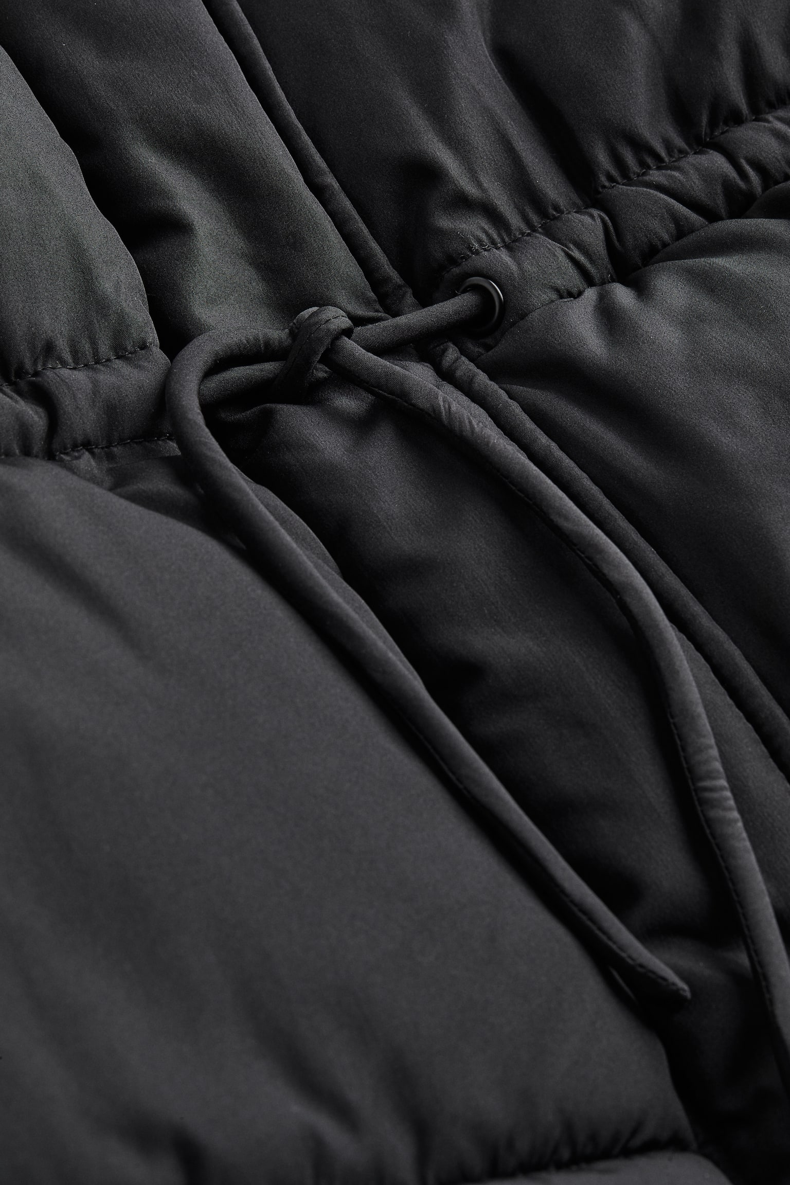 Drawstring-waist puffer jacket - Black - Ladies | H&M GB