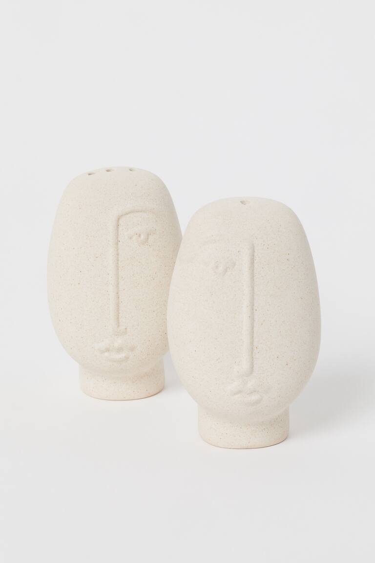 Set sale e pepe in gres - Beige chiaro - HOME | H&M IT