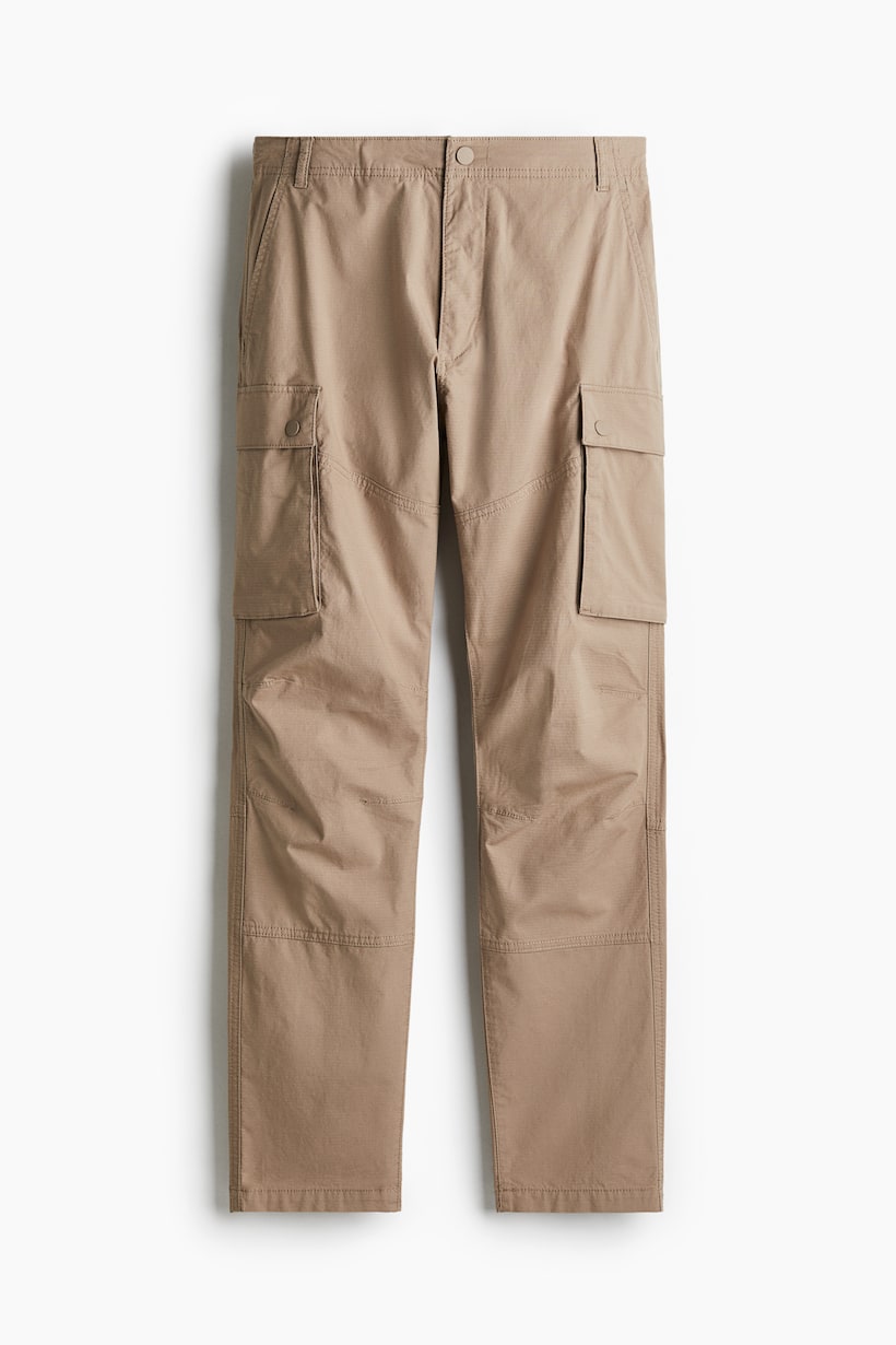 Men’s Dark beige Slim Fit Ripstop Cargo Pants | H&M CA