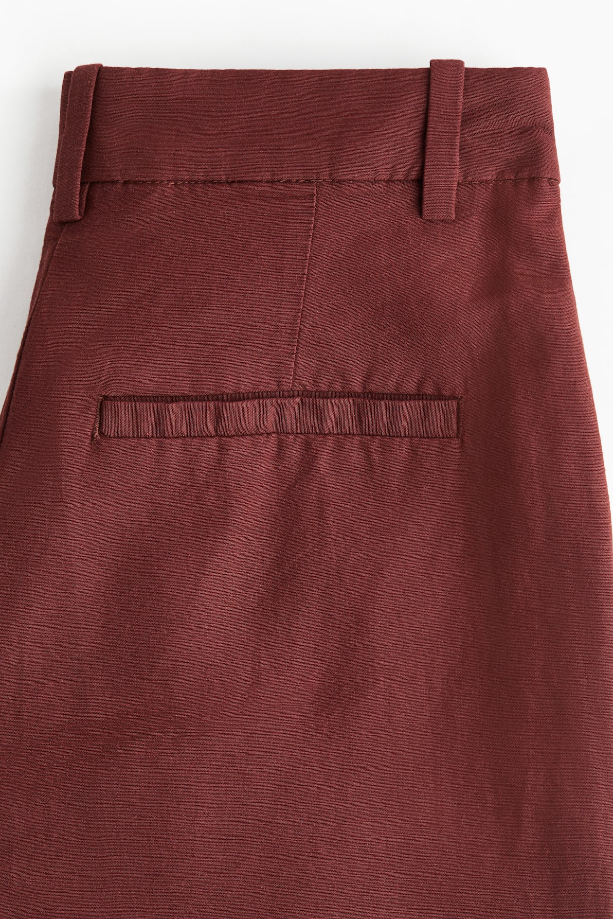 Women's Rust brown Wide-Leg Linen-Blend Pants | H&M US