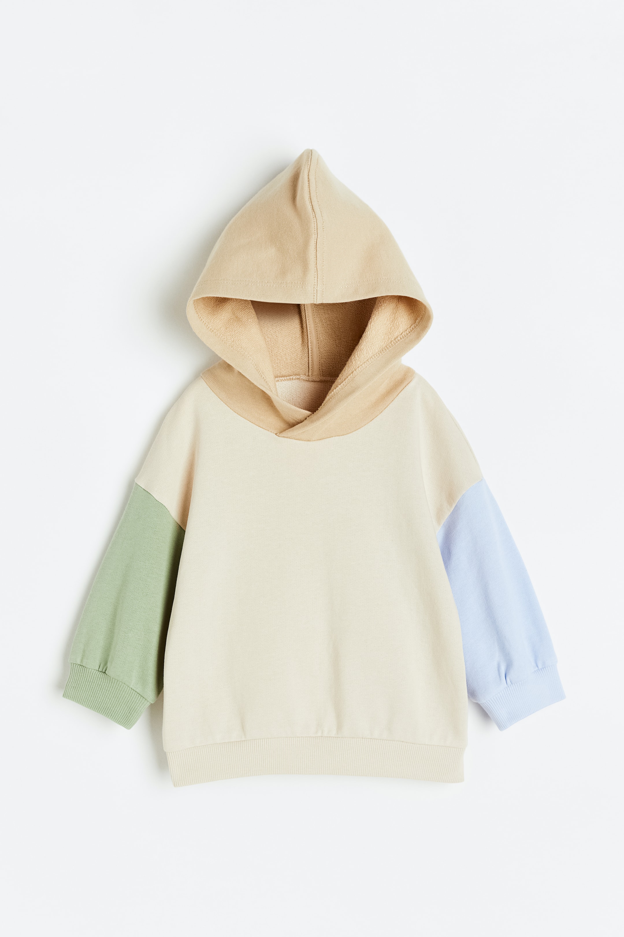 Color-block Hoodie - Light beige/color-block - Kids | H&M CA