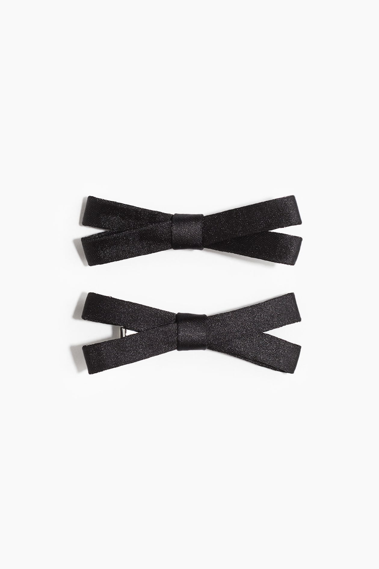 Women's Black 2-Pack Bow Hair Clips | H&M US
