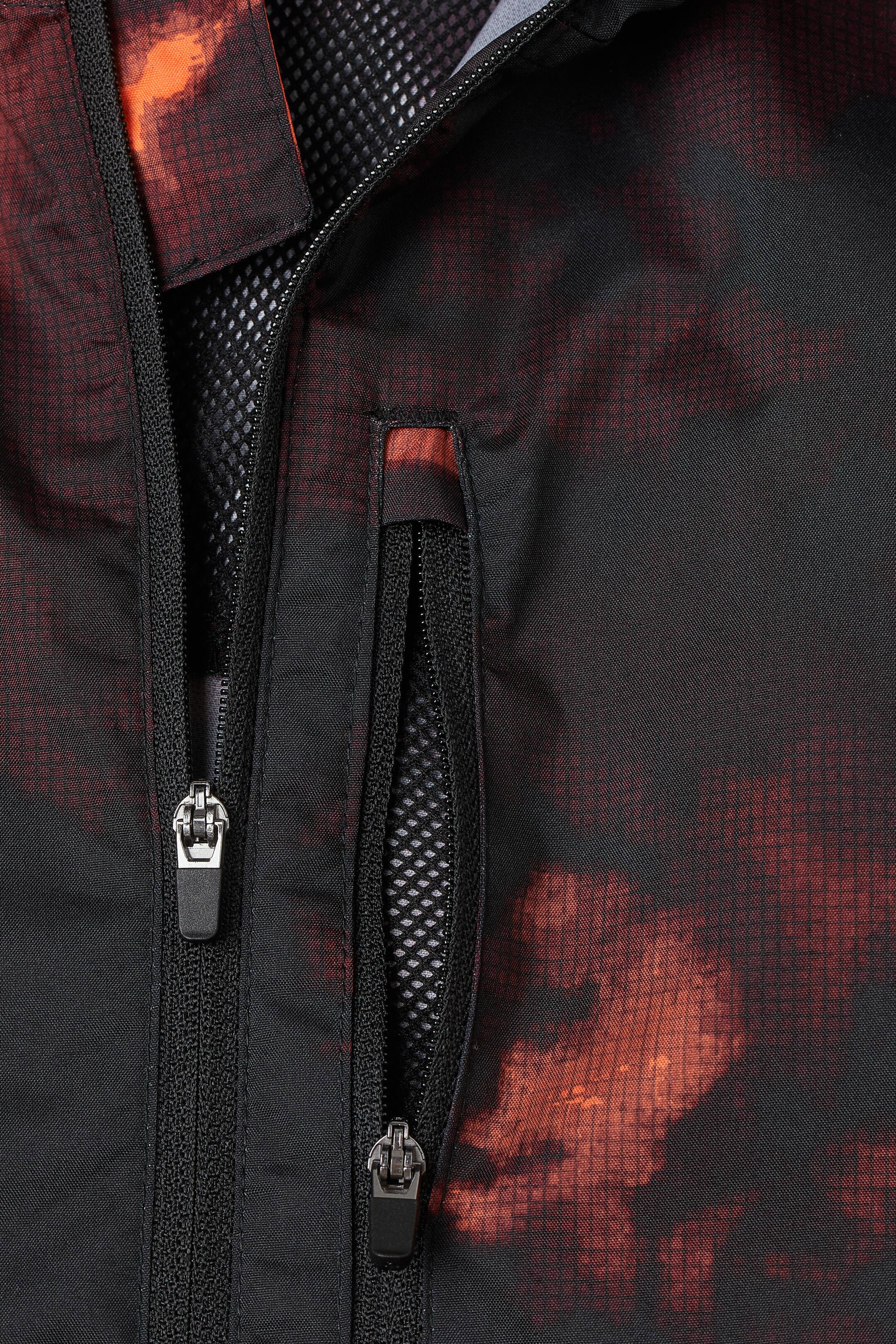 Regular Fit Running Jacket - Black/orange patterned - Men | H&M US