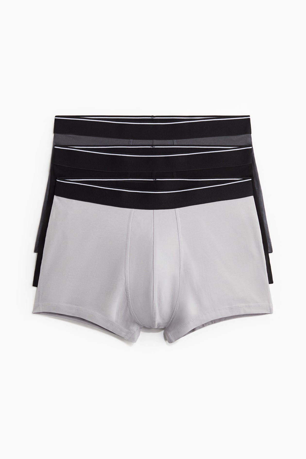 3-pack Short Boxer Briefs with Lycra® - Light gray/dark gray/black ...