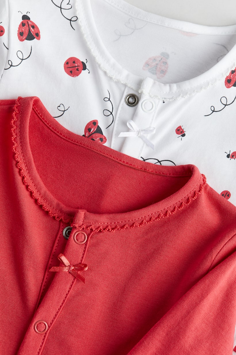 2-pack patterned cotton pyjamas - Red/Ladybug - Kids | H&M GB