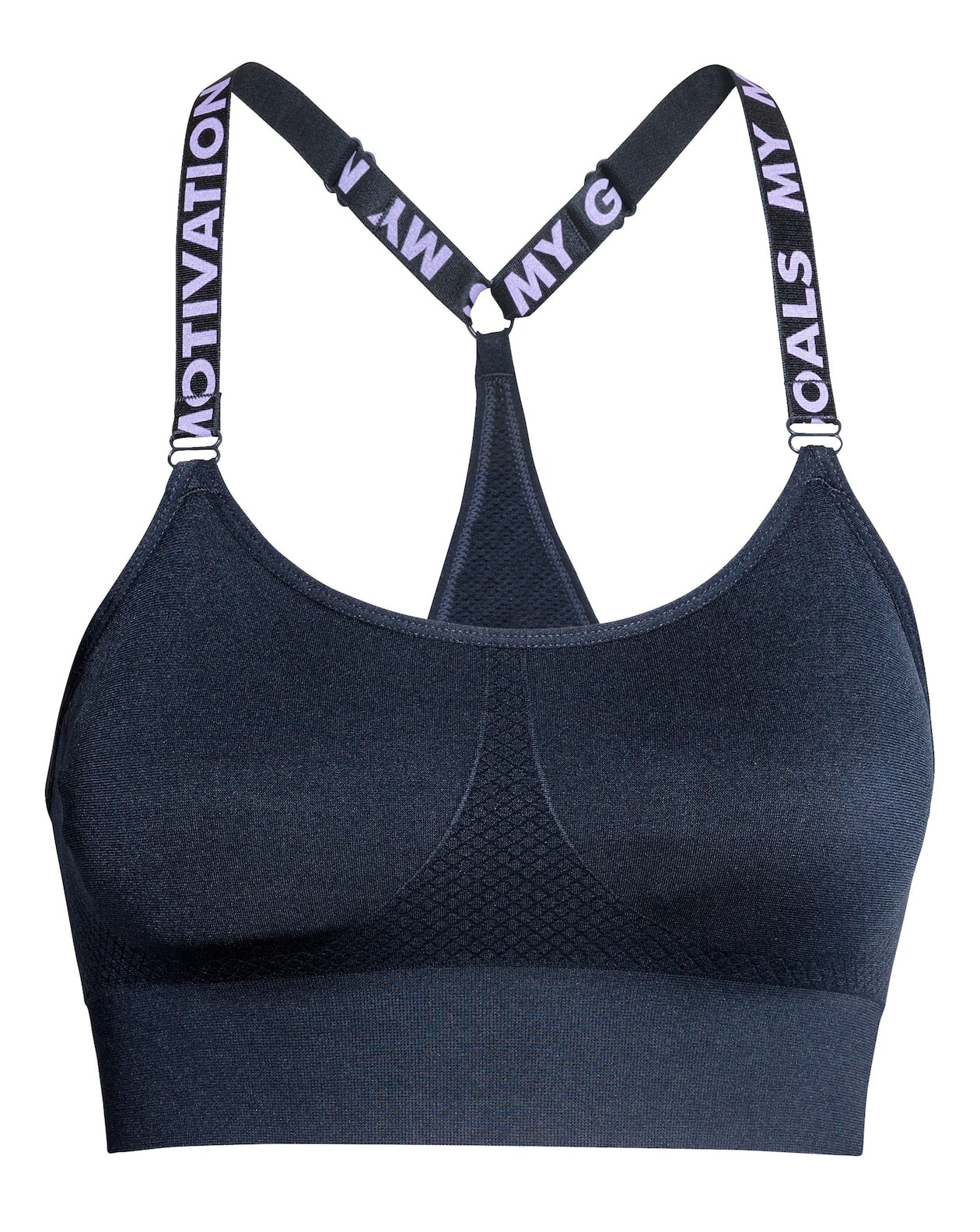 Women's Dark Blue Marl Sports Bra Low Support at H&M CA
