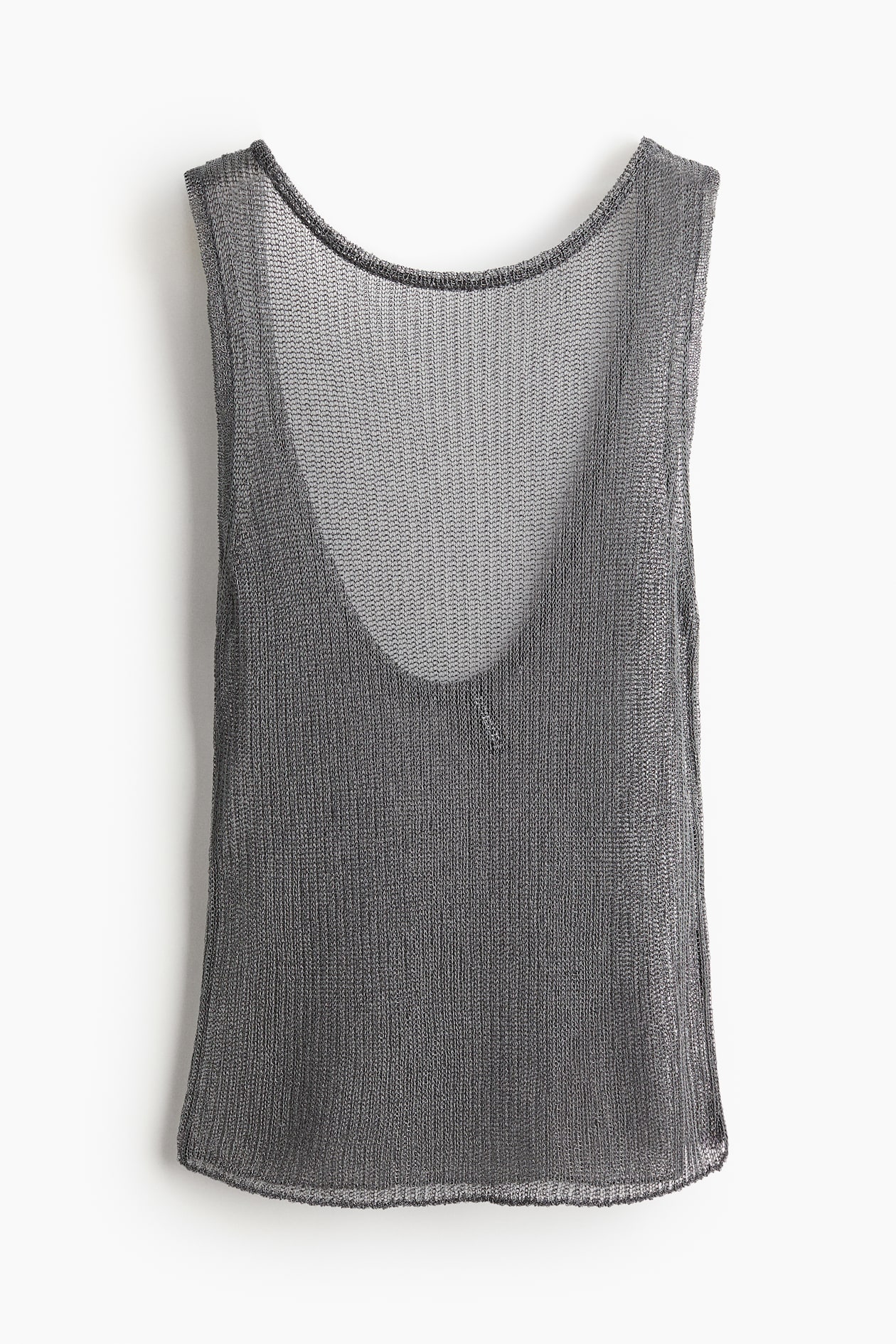 Shimmery Low-back Tank Top - Gray - Ladies | H&M US