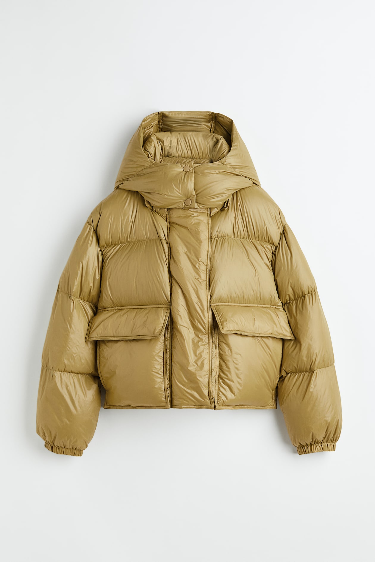 Women's Yellow-beige Hooded down jacket | H&M GB
