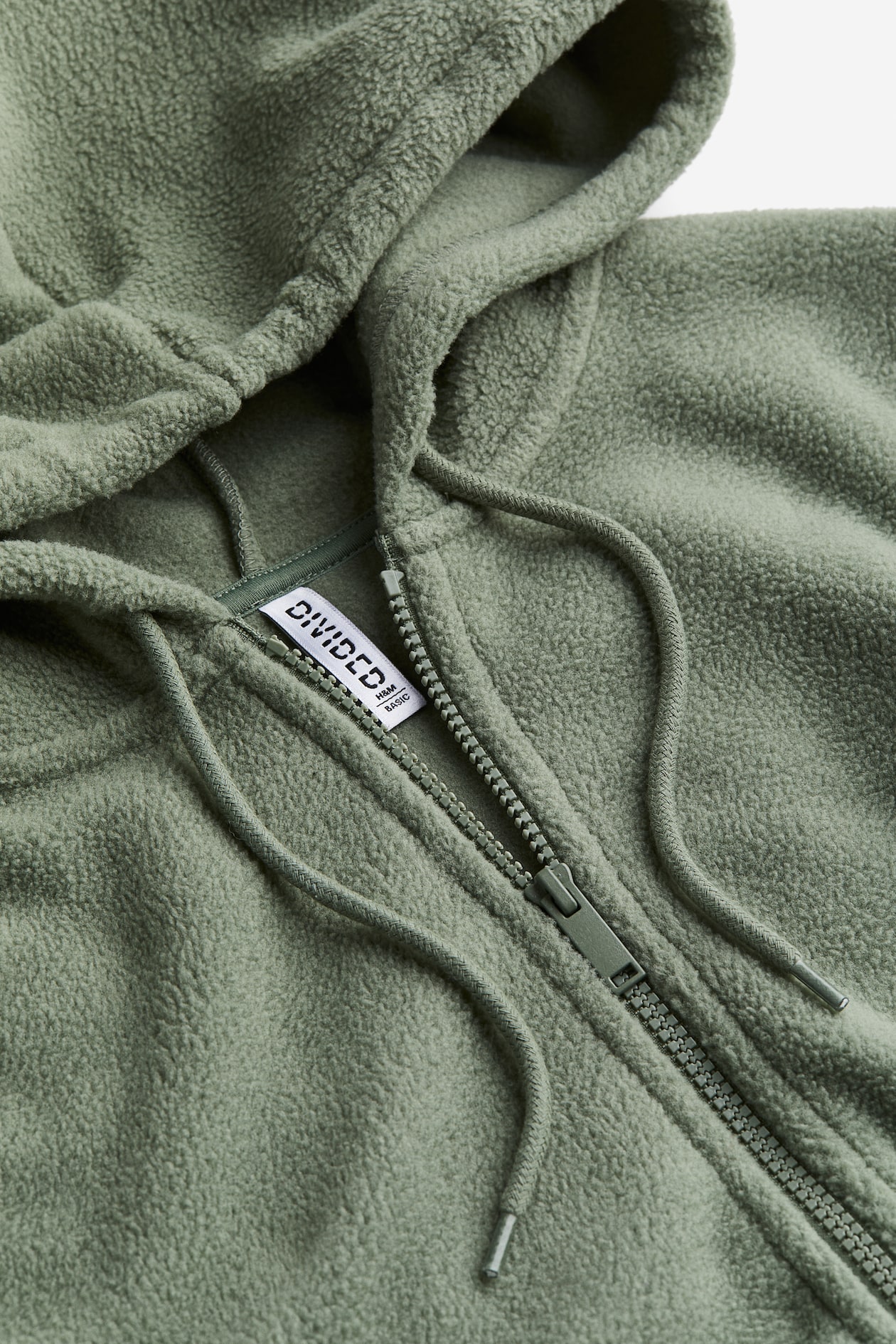 Women's Khaki green Hooded Fleece Jacket | H&M CA