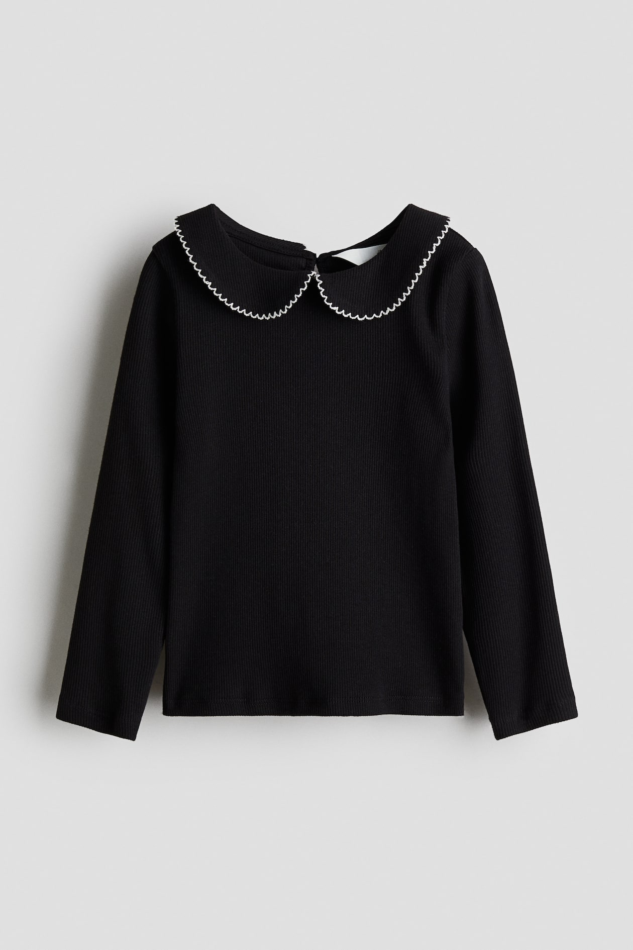 Top i jersey med krave - Sort - BØRN | H&M DK