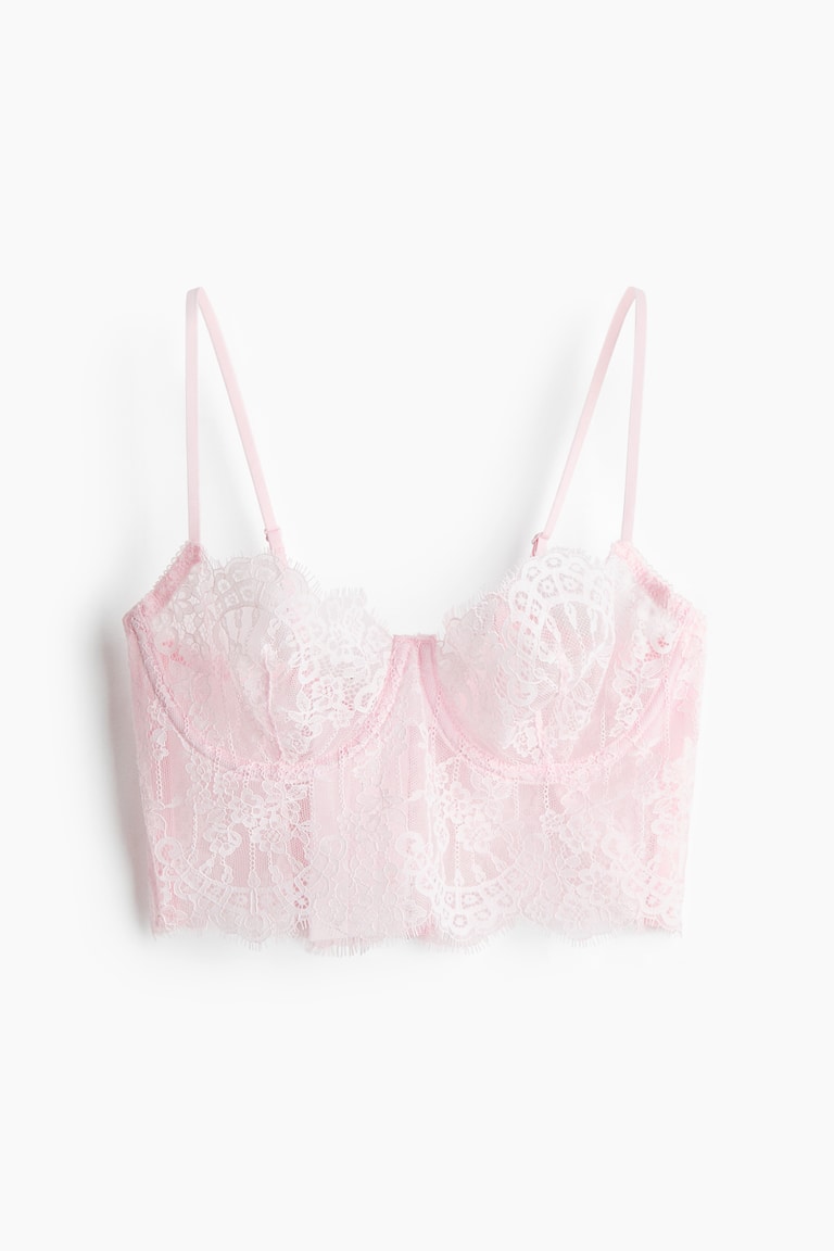 Bustier de encaje - Rosa claro - Ladies | H&M MX