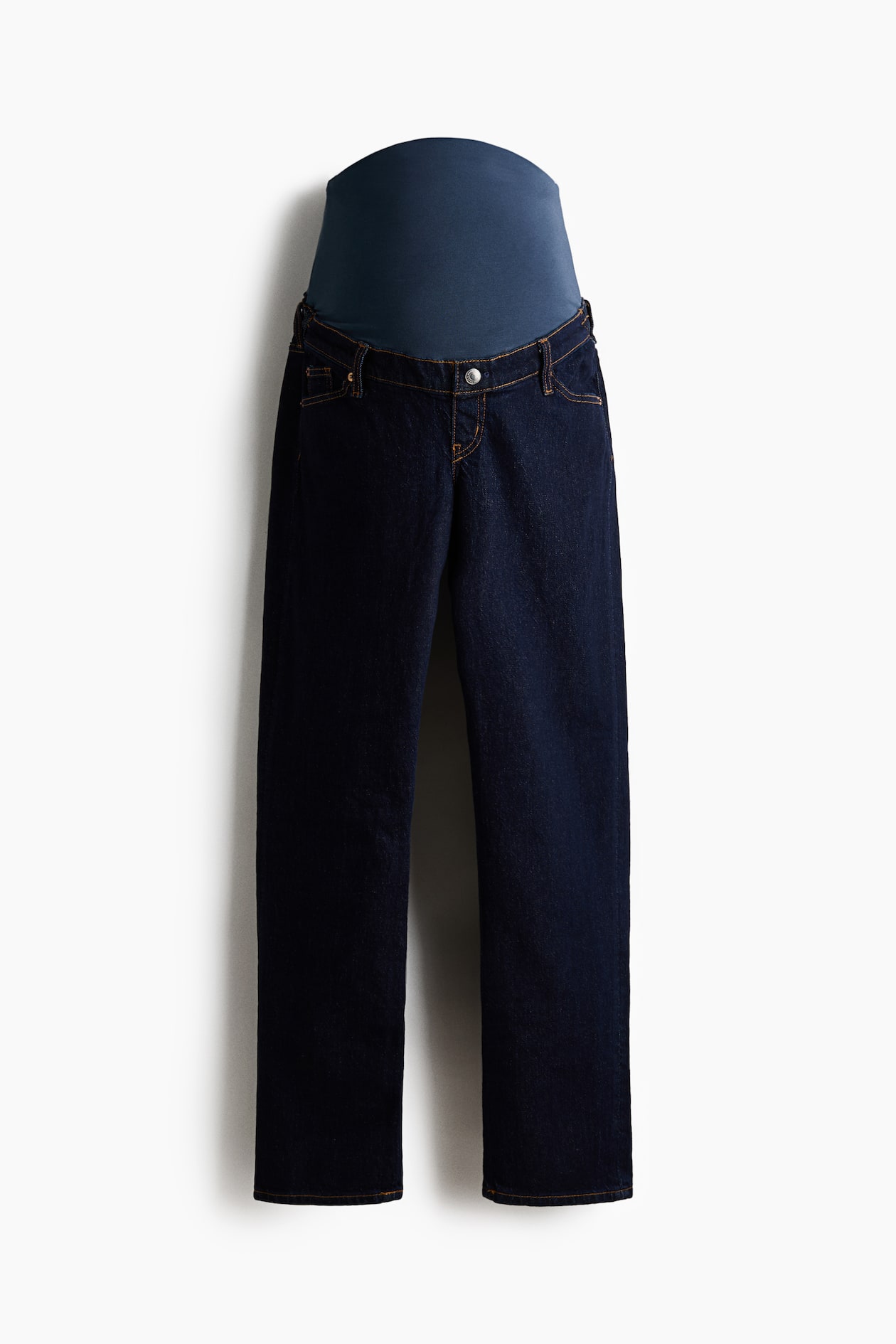 Women's Navy denim blue MAMA Straight Jeans | H&M US