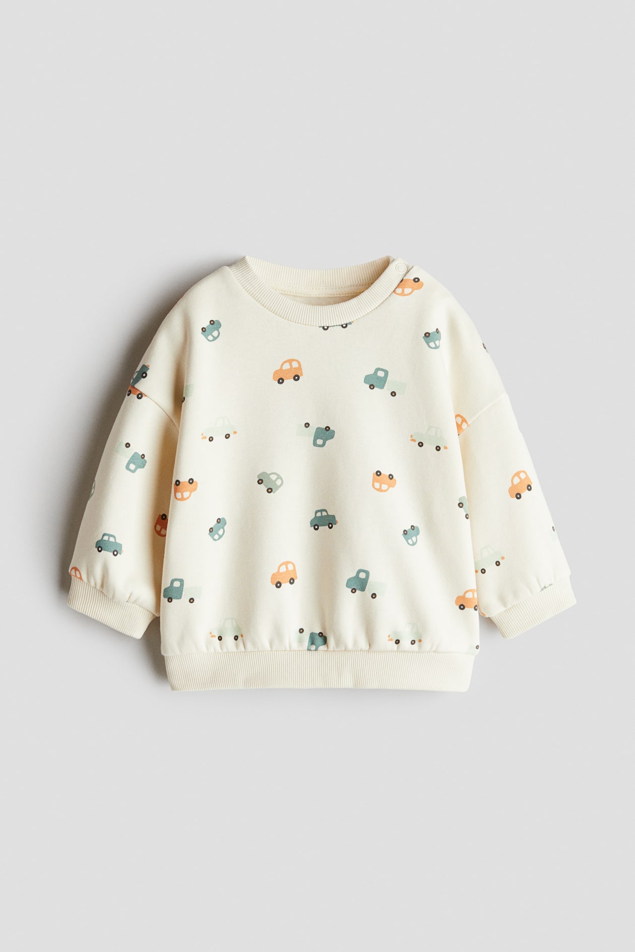 Sweatshirt med tryk - Creme/Biler - BØRN | H&M DK