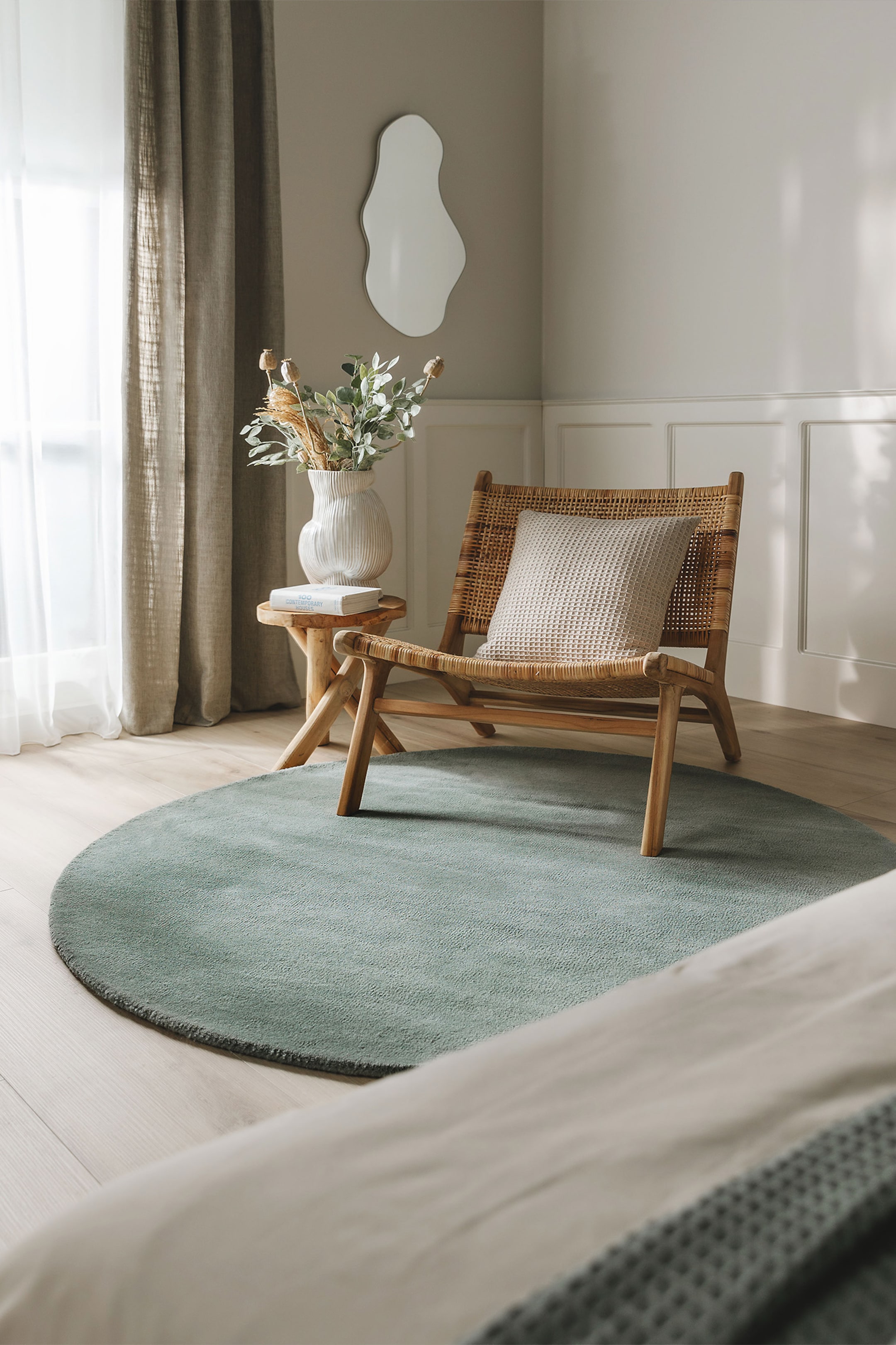 Wollen Vloerkleed Bent - Groen - HOME | H&M NL