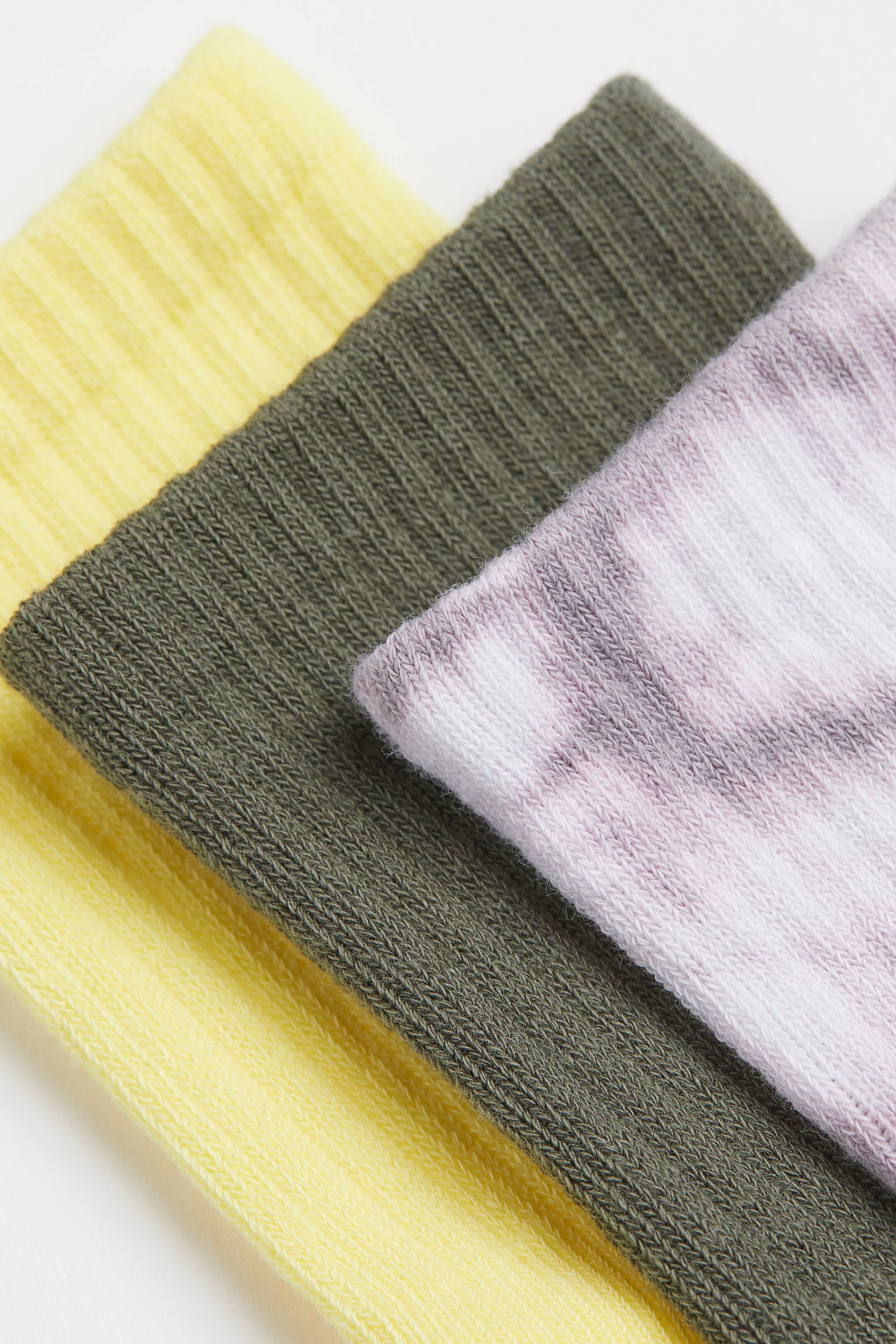 3-pack sports socks - Light yellow/Tie-dye - Kids | H&M IE