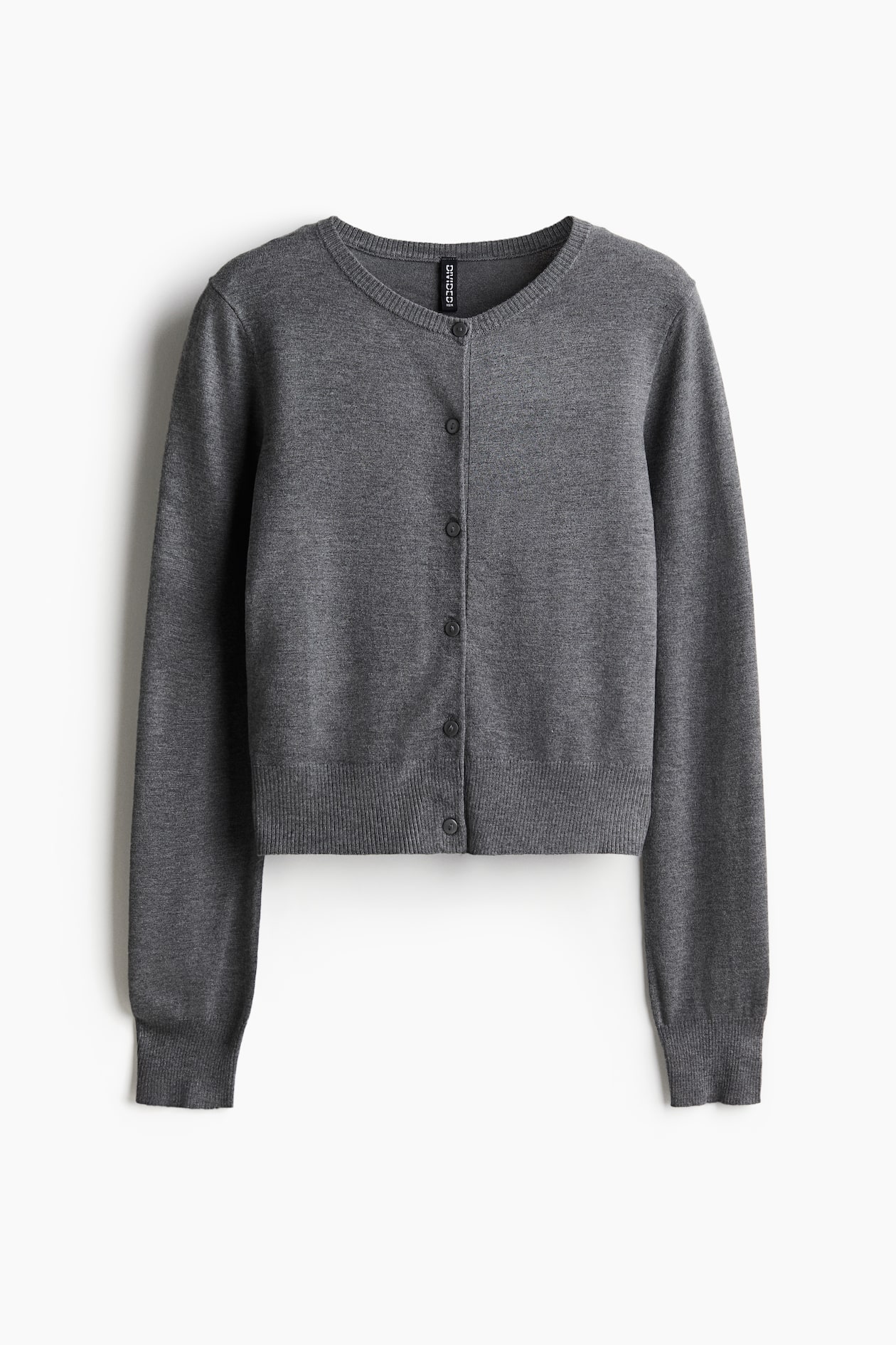 Women's Dark gray melange Fitted Cardigan | H&M US
