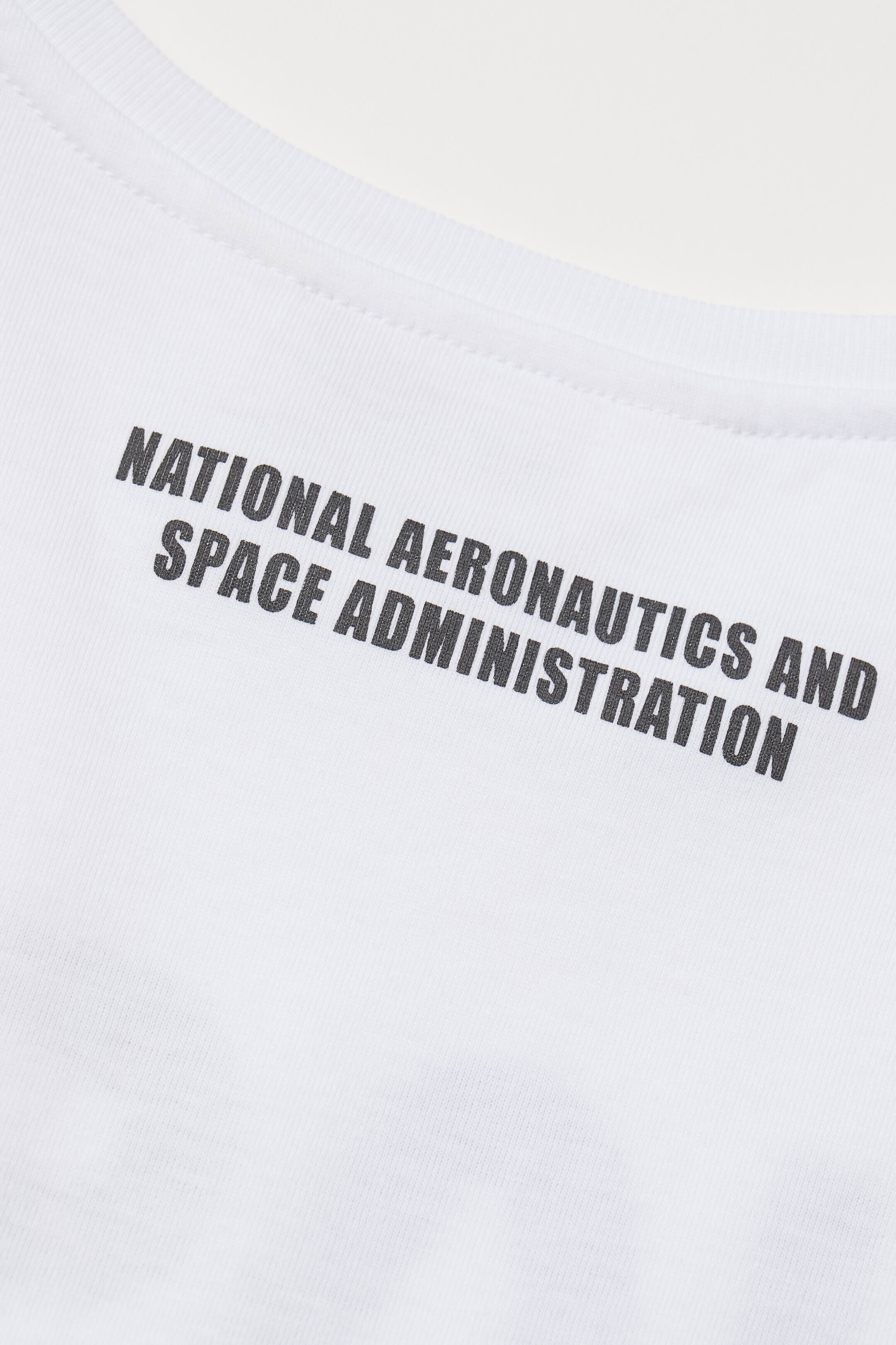 2-piece cotton set - Round neck - Short sleeve - White/NASA - Kids | H&M GB