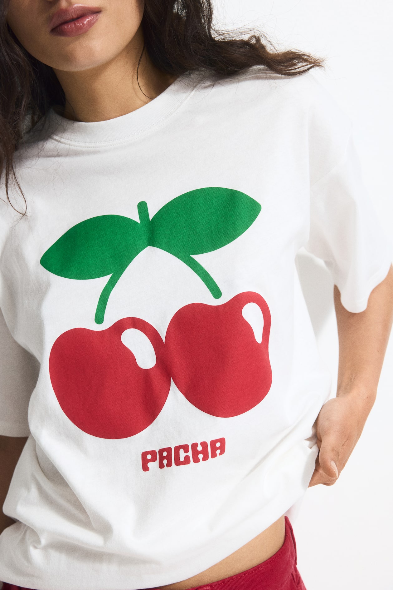 Oversized Printed T-Shirt - White/Pacha - Ladies | H&M US