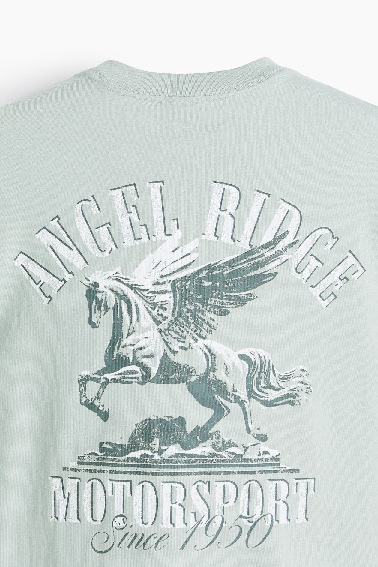 루즈핏 프린트 티셔츠 - 세이지 그린/Angel Ridge - Men | H&M KR