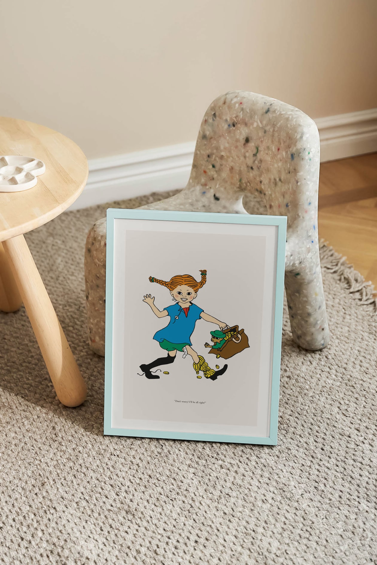 Pippi Is All Right Poster - Blue - Postery - Home All | H&M GB