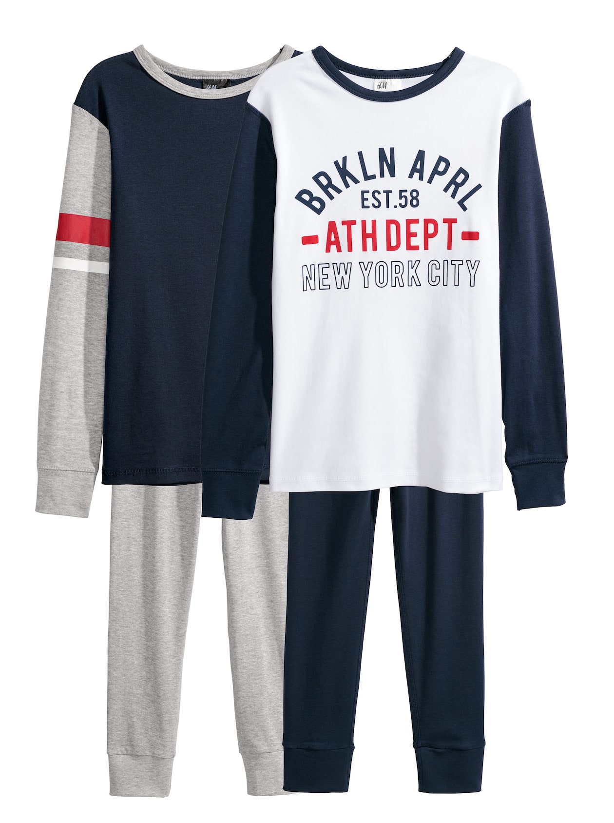 Dve pidžame od žerseja - Dark blue/Brkln Aprl - Kids | H&M RS