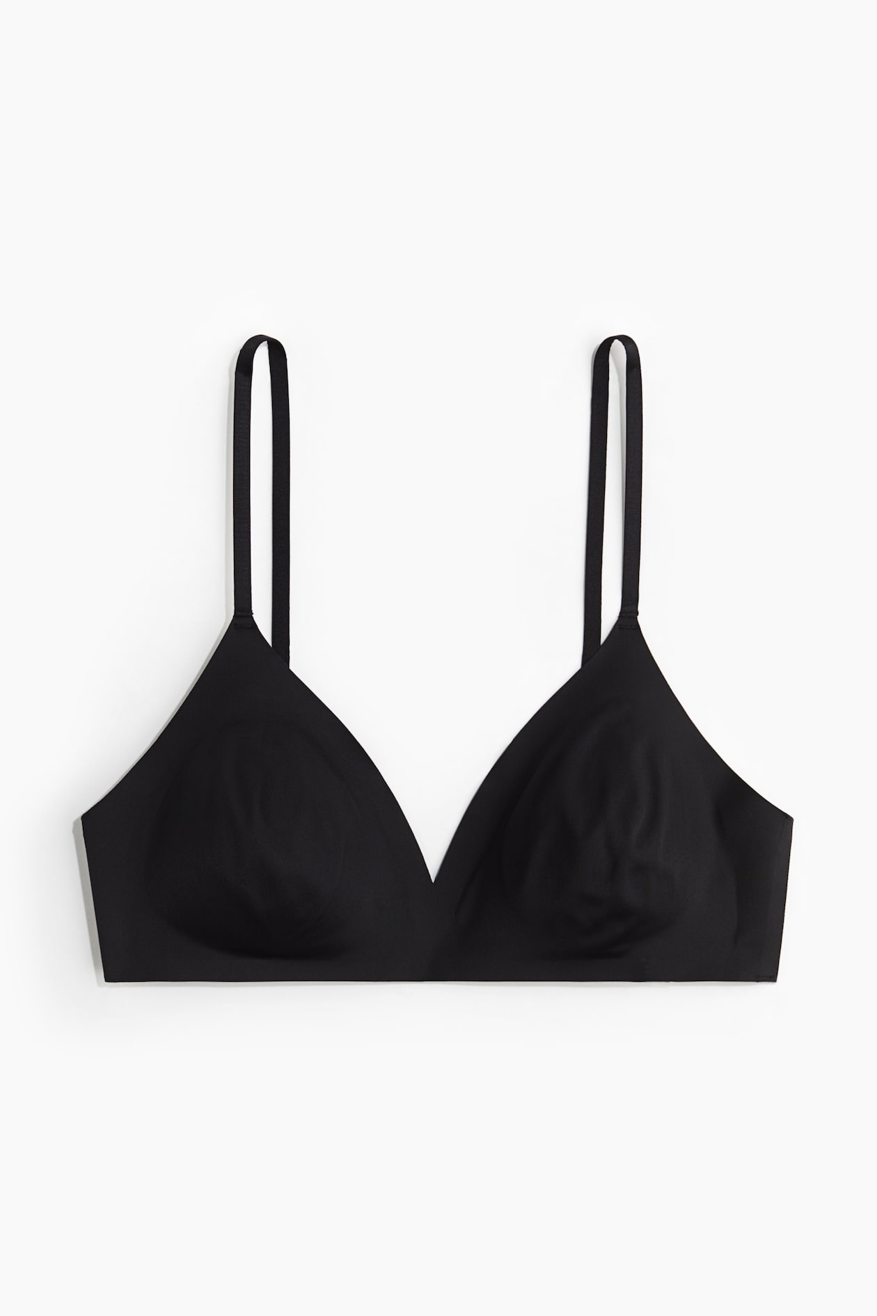 Women's Black Padded soft microfibre bra | H&M IN