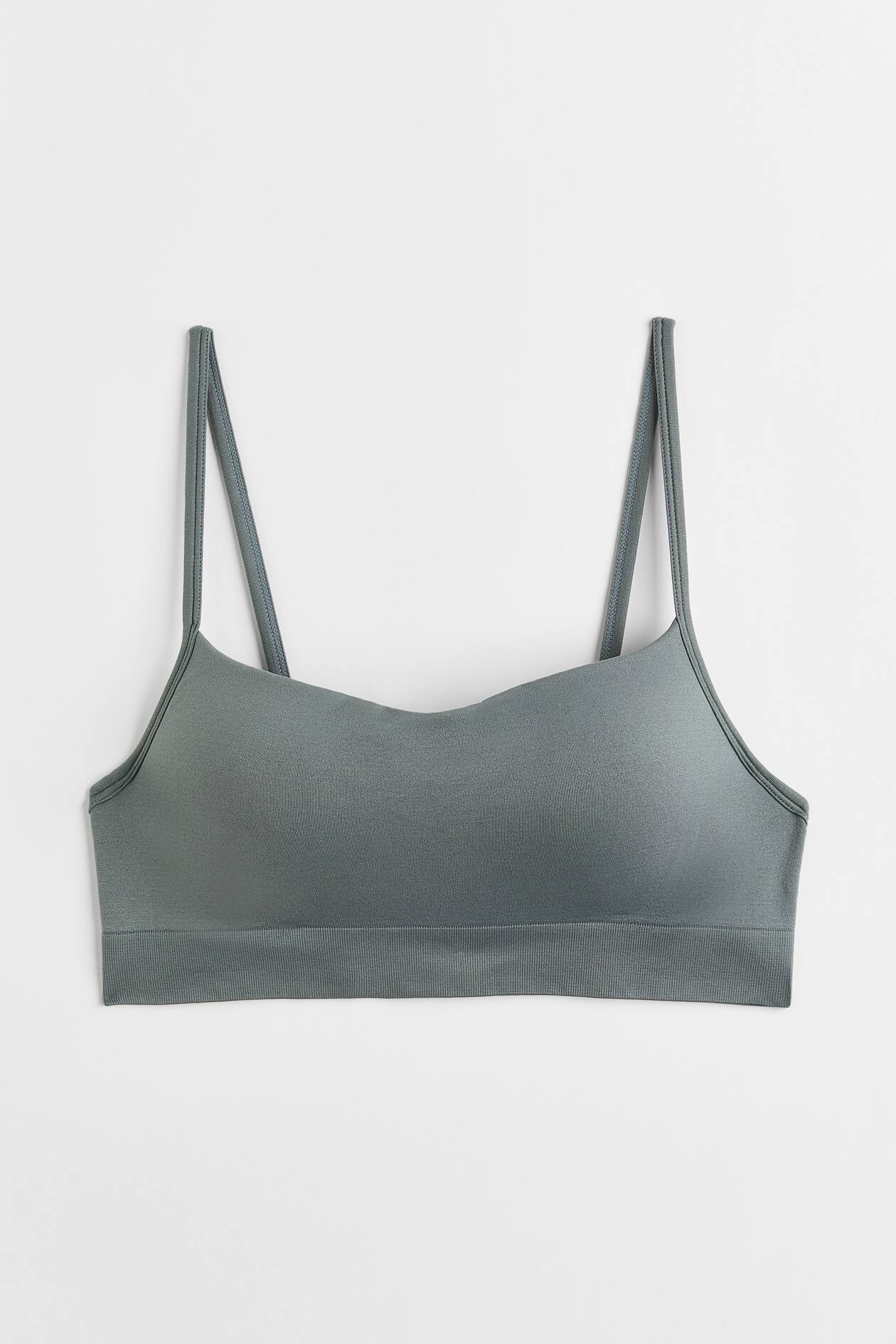 Women's Gray-green Seamless Super Push-up Bra | H&M US