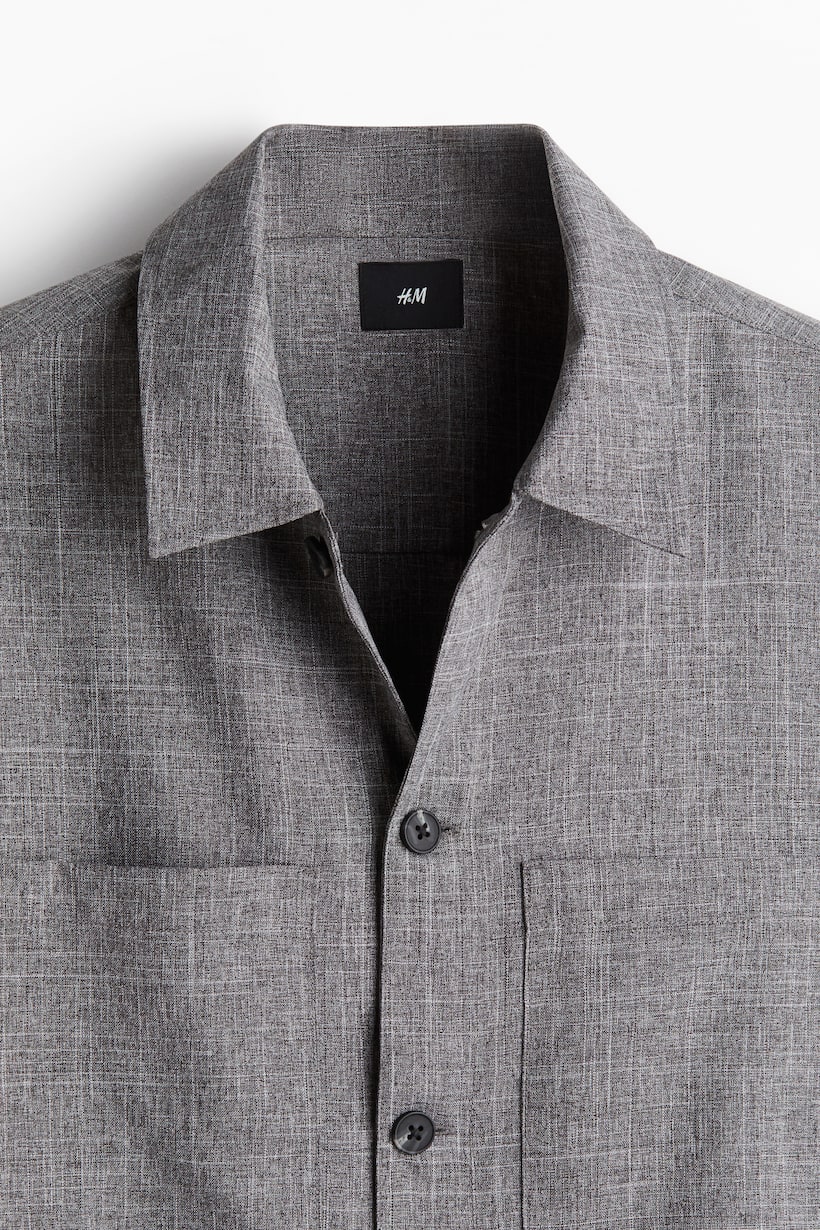 Regular Fit Overshirt - Gray melange - Men | H&M US