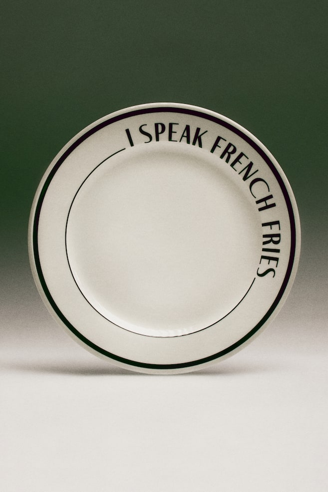 White/French Fries Medium-Sized Porcelain Plate at H&M Home | H&M CA