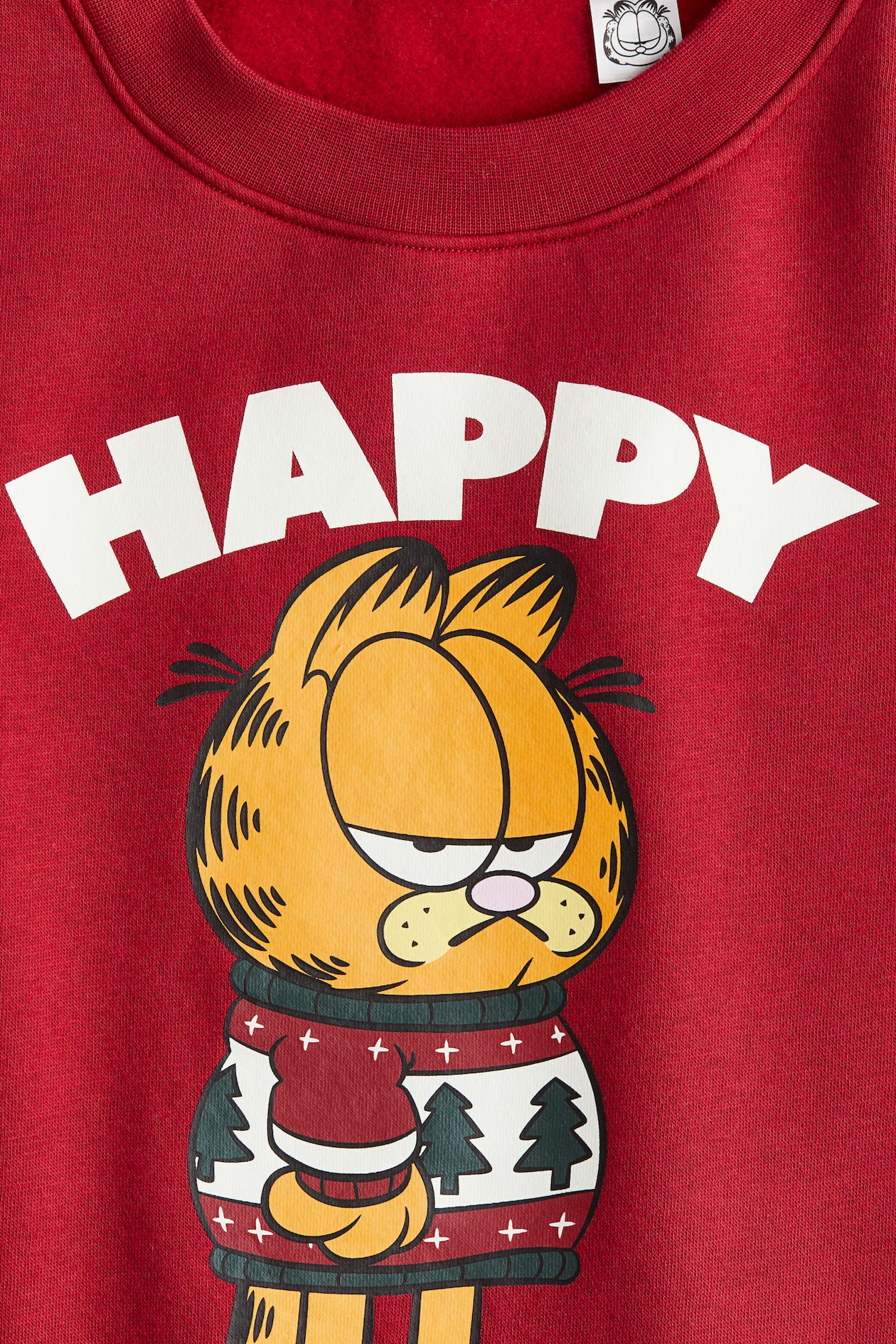 Printed sweatshirt - Red/Garfield - Kids | H&M IE
