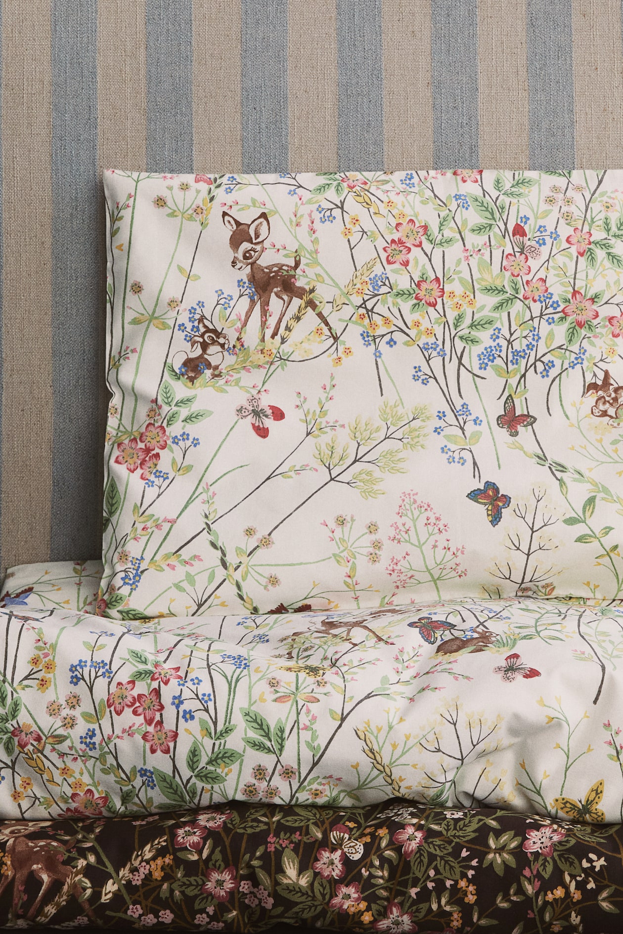 Conjunto de funda nórdica para cuna - Blanco/Bambi - HOME | H&M ES