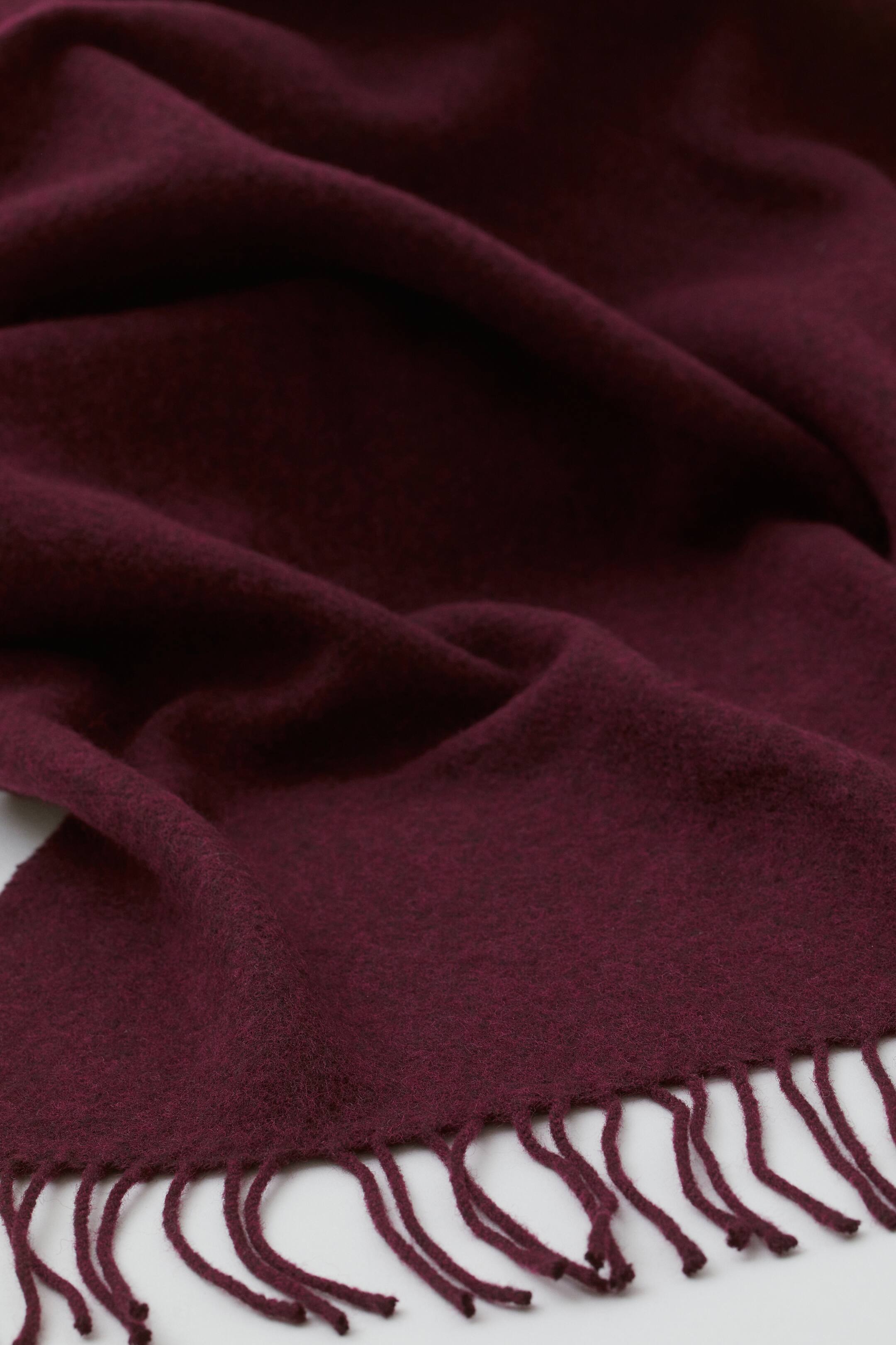 Wool-blend Throw - Dark red - Home All | H&M CA