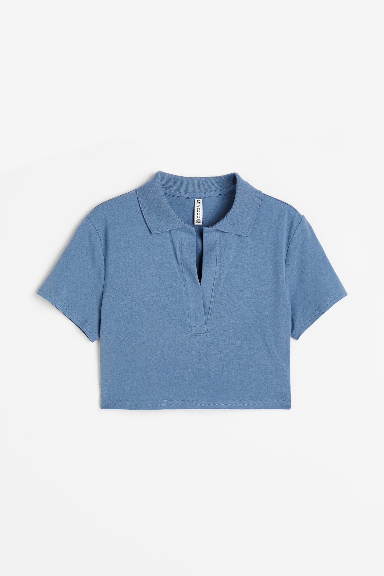 Collared cropped top - Blue - Ladies | H&M IN