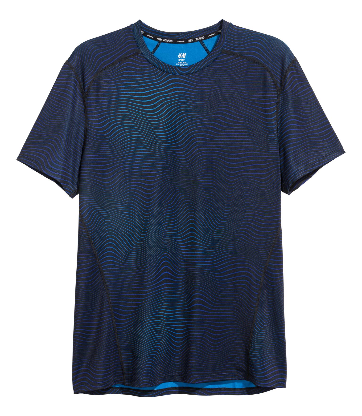 Short-sleeved sports top - Short sleeve - Blue - Men | H&M GB