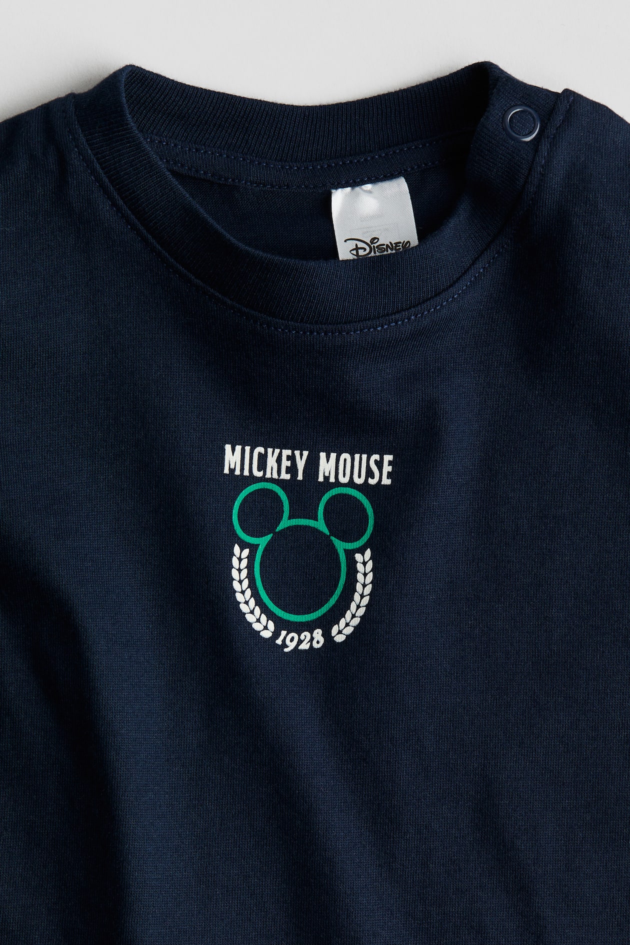 Navy blue/Mickey Mouse Cotton T-Shirt with Printed Motif for kids | H&M CA