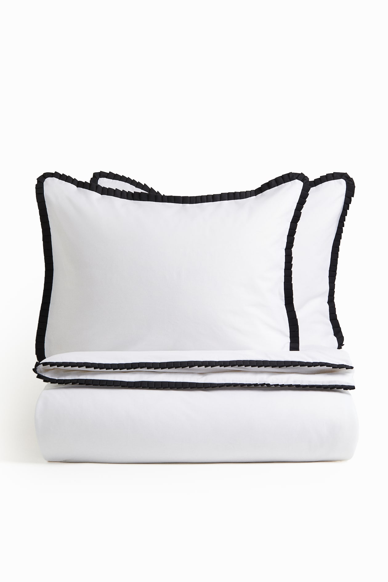 Conjunto de funda nórdica doble ribeteada - Blanco - HOME | H&M ES