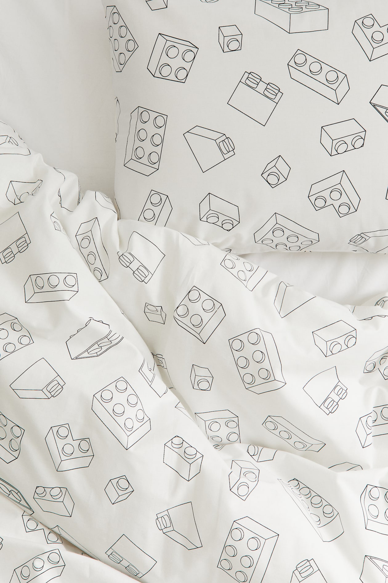 White/LEGO Patterned cotton duvet cover set at H&M Home | H&M GB